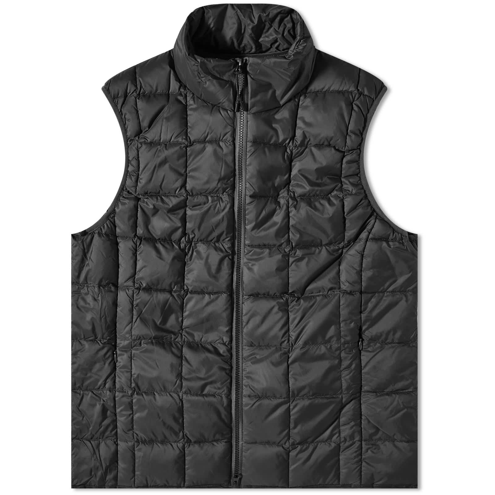 Taion High Neck Zip Down Vest Black | END. (GB)