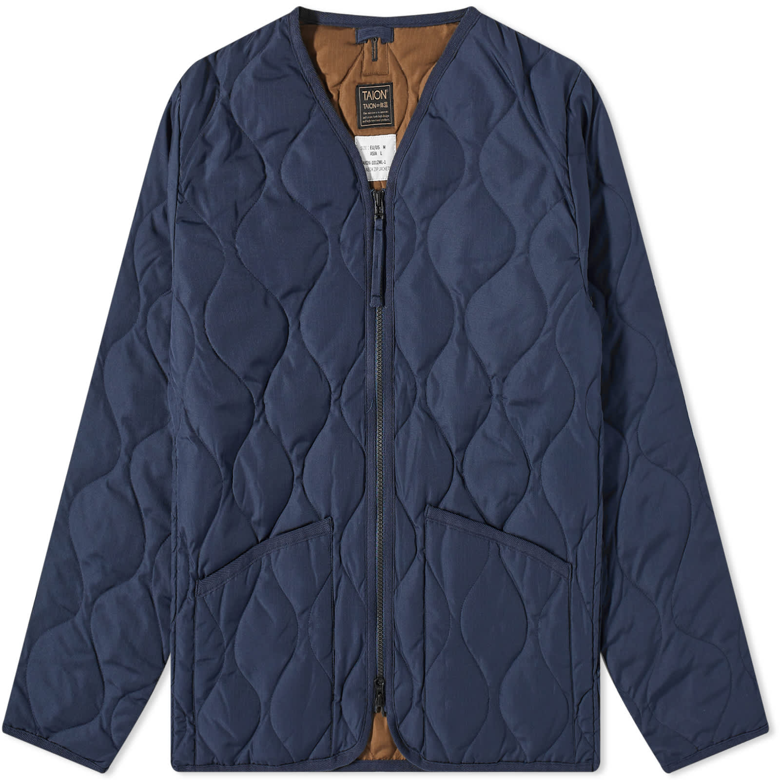 Taion Military Zip Down Jacket Dark Navy | END. (GB)