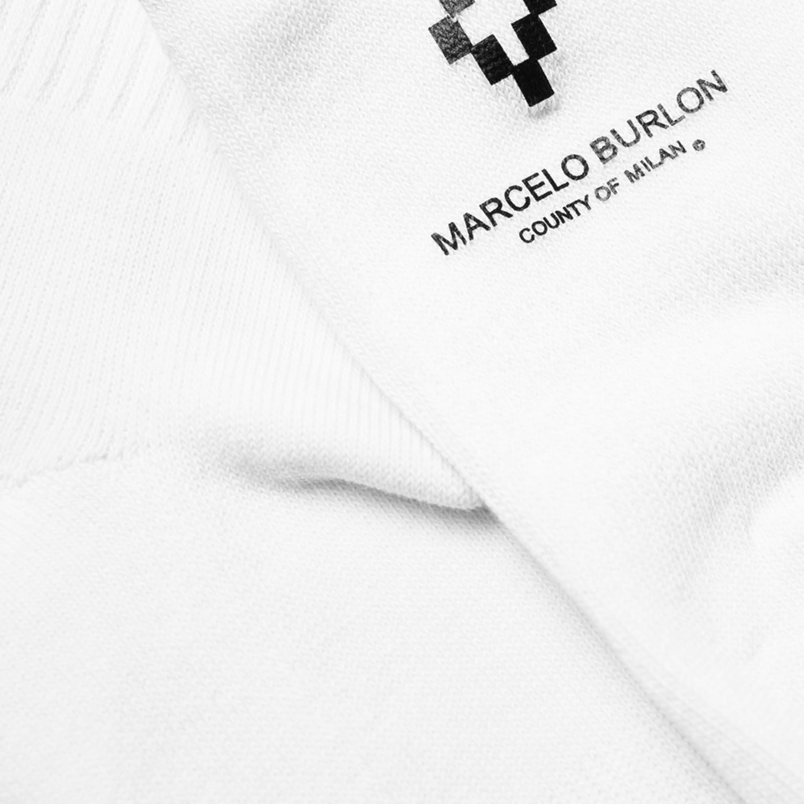 Marcelo Burlon Cross Logo Socks White & Black | END.