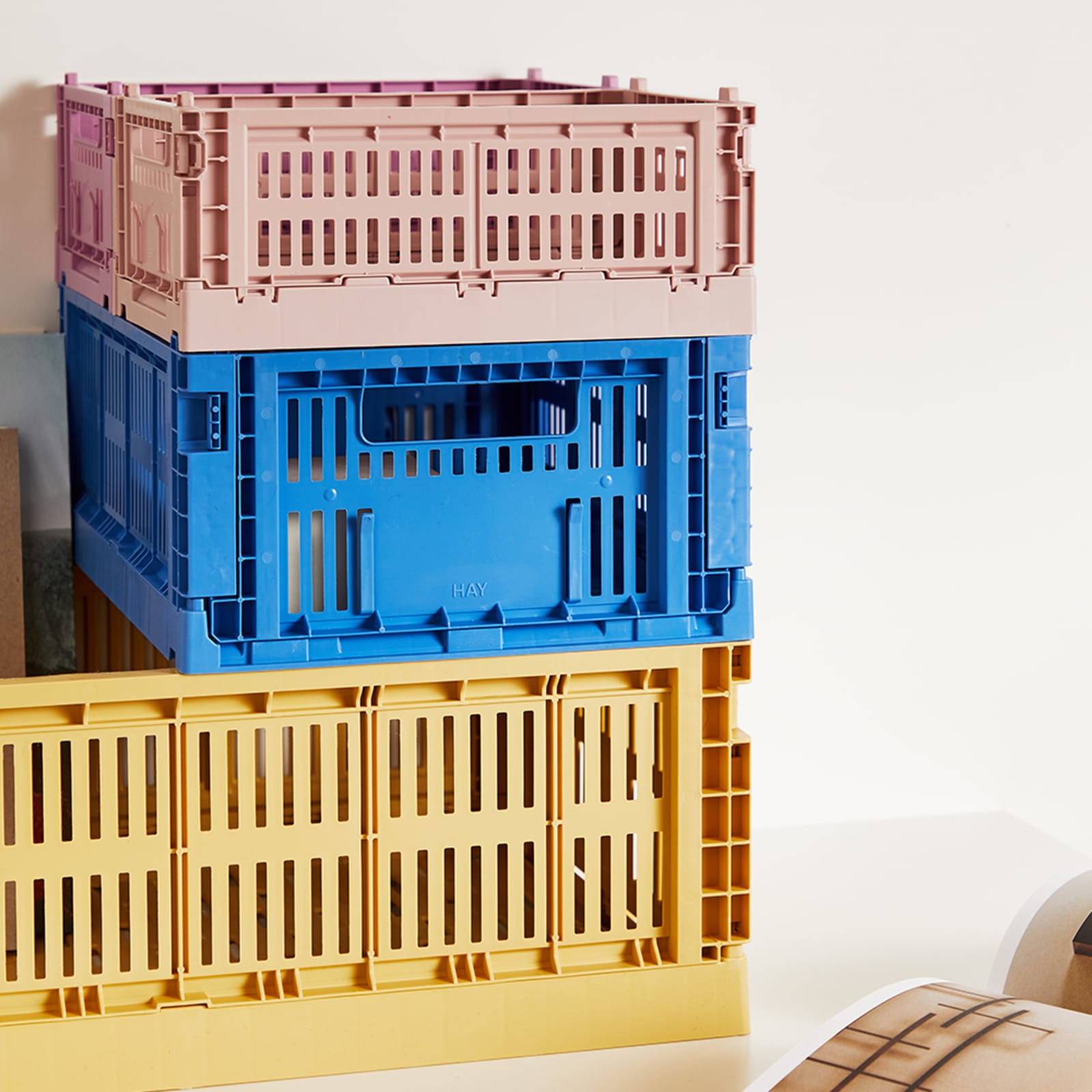 HAY Medium Recycled Colour Crate Electric Blue | END. (US)