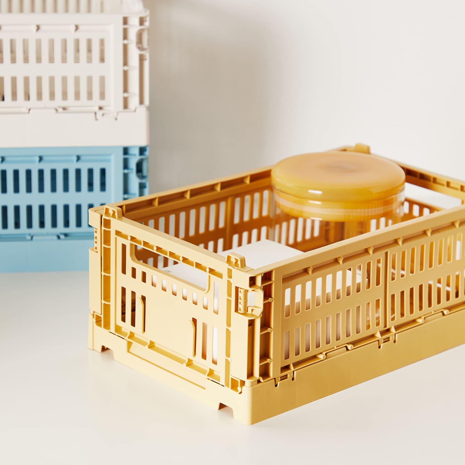 HAY Small Recycled Colour Crate Golden Yellow | END. (DK)