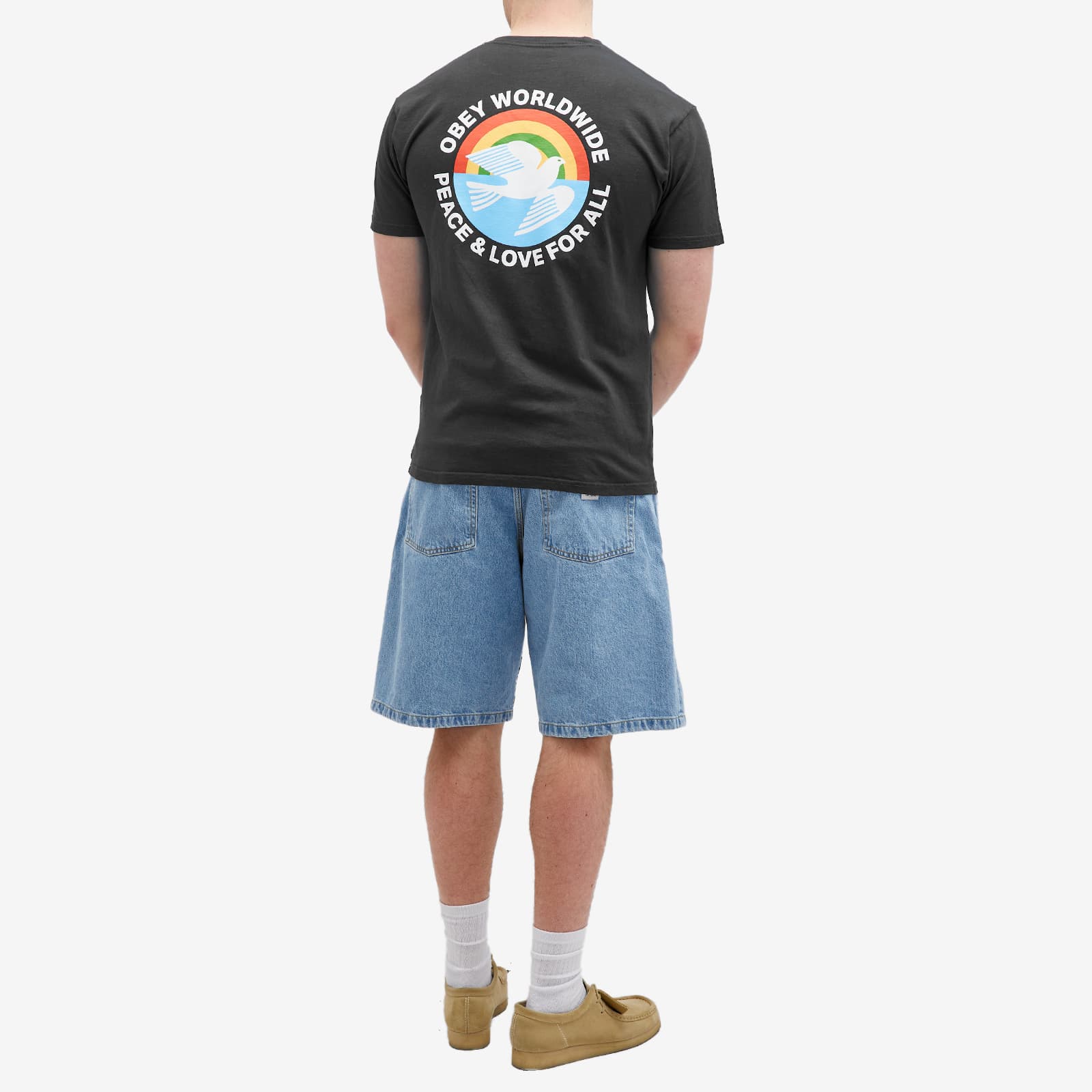 Obey Peace & Love For All T-Shirt Vintage Black | END.