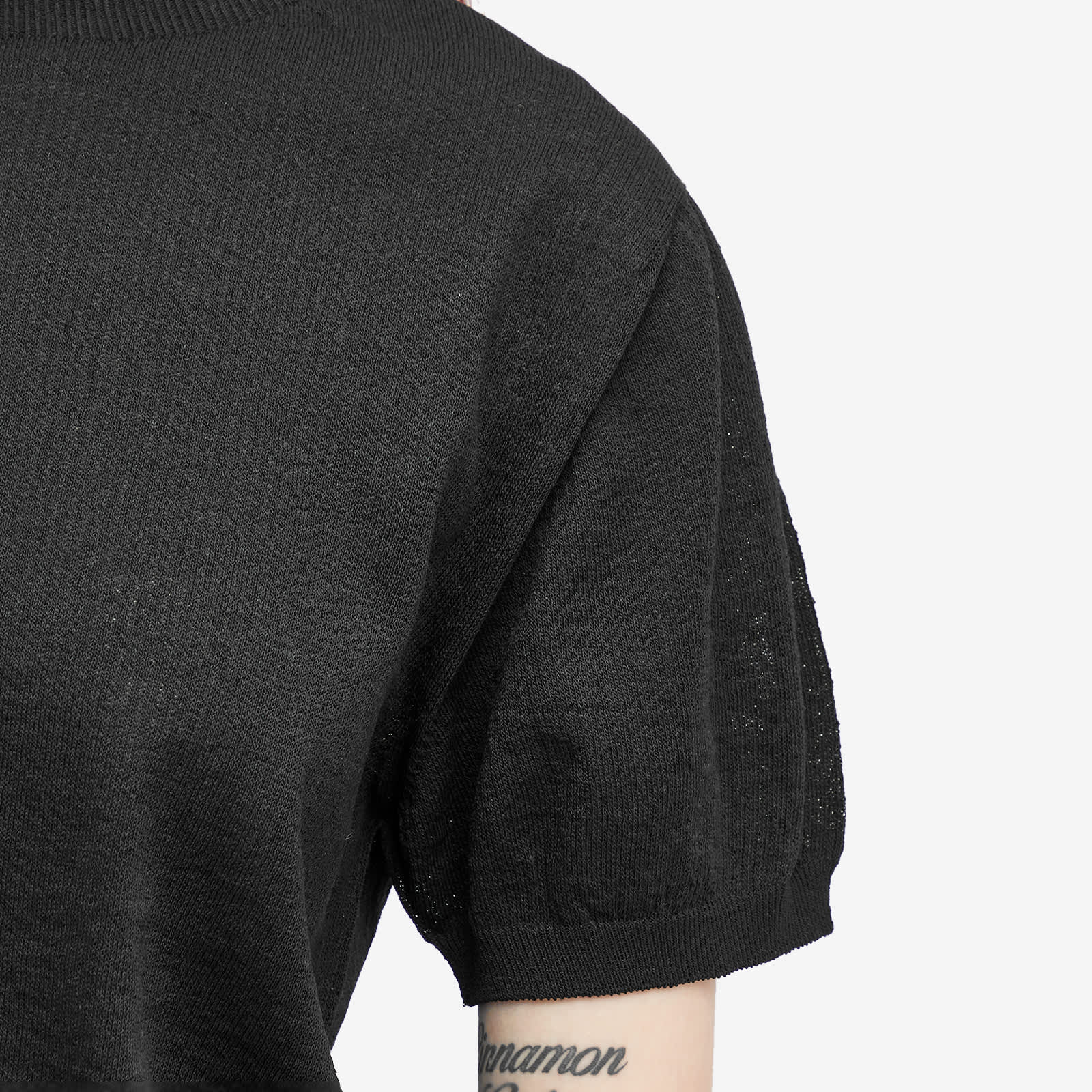 Snow Peak High Gauge Light Knit Top Black | END. (US)