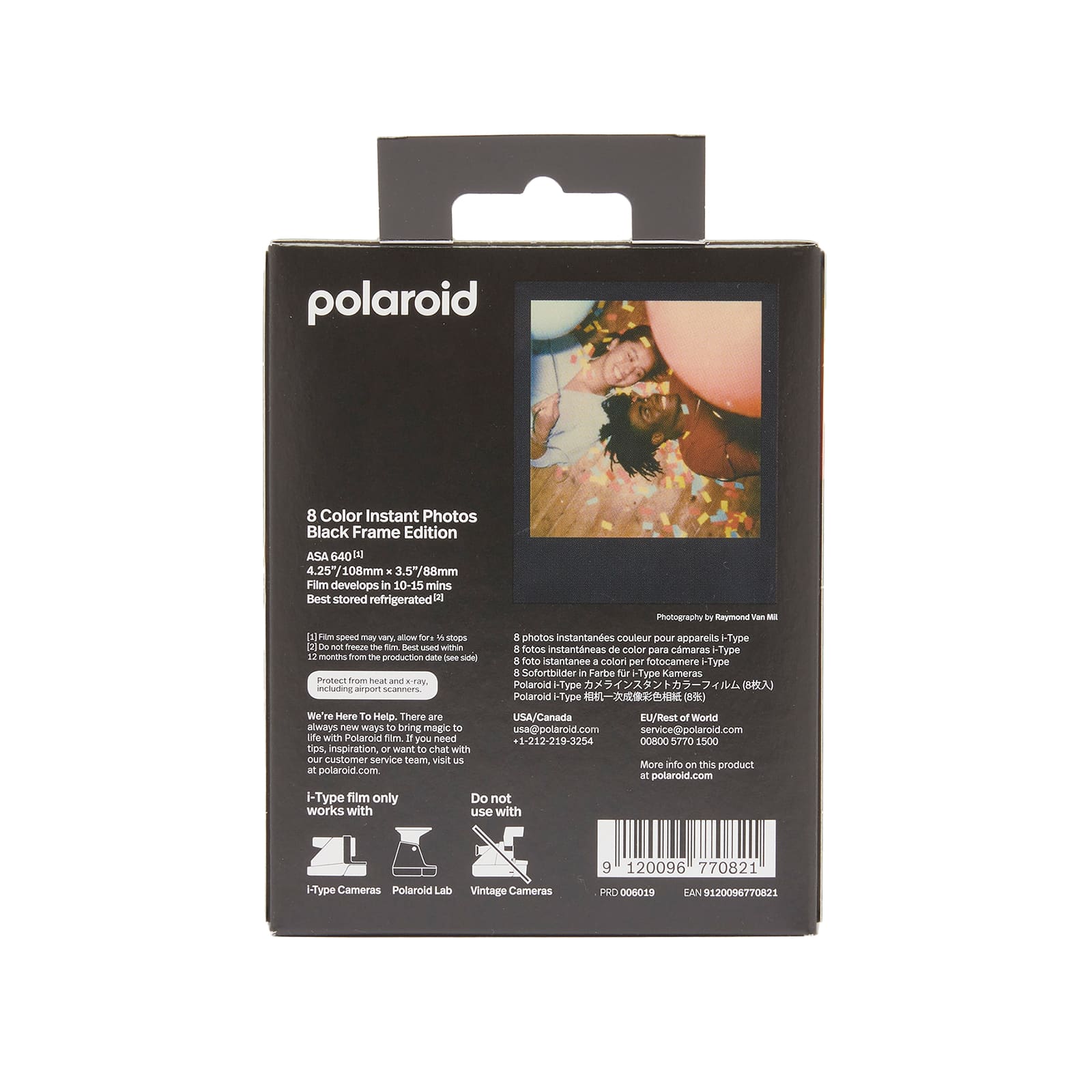 Polaroid Color Film For I Type Black Frame Edition 8 Photos END GB Polaroid Color Film For I Type Black Frame Edition 8 Photos END GB