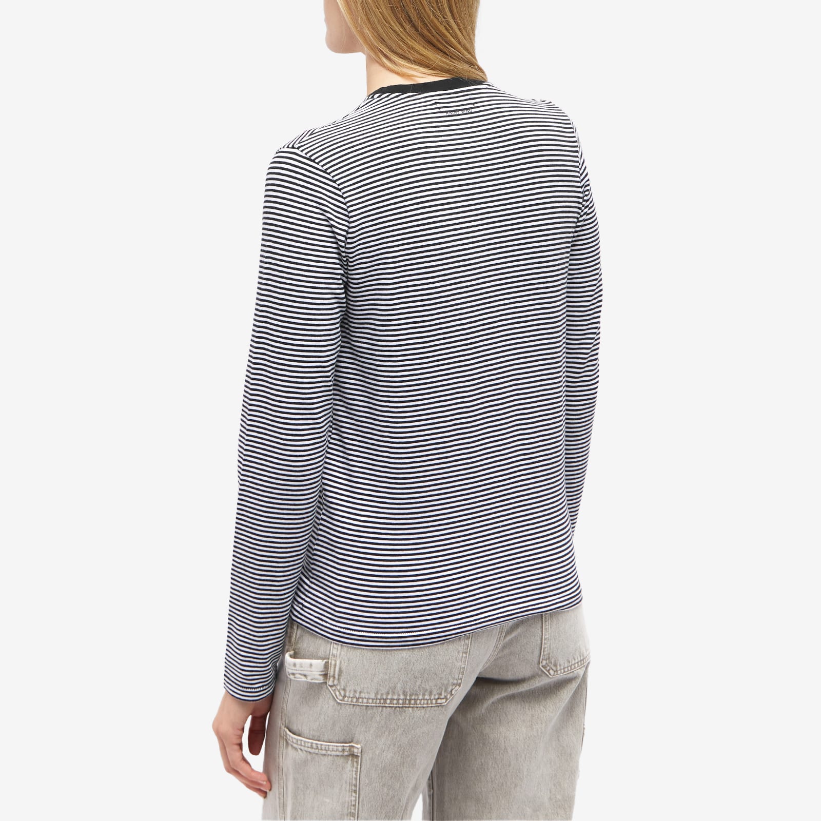 Anine Bing Long Sleeve Rylan Striped T-Shirt White & Black | END. (KR)