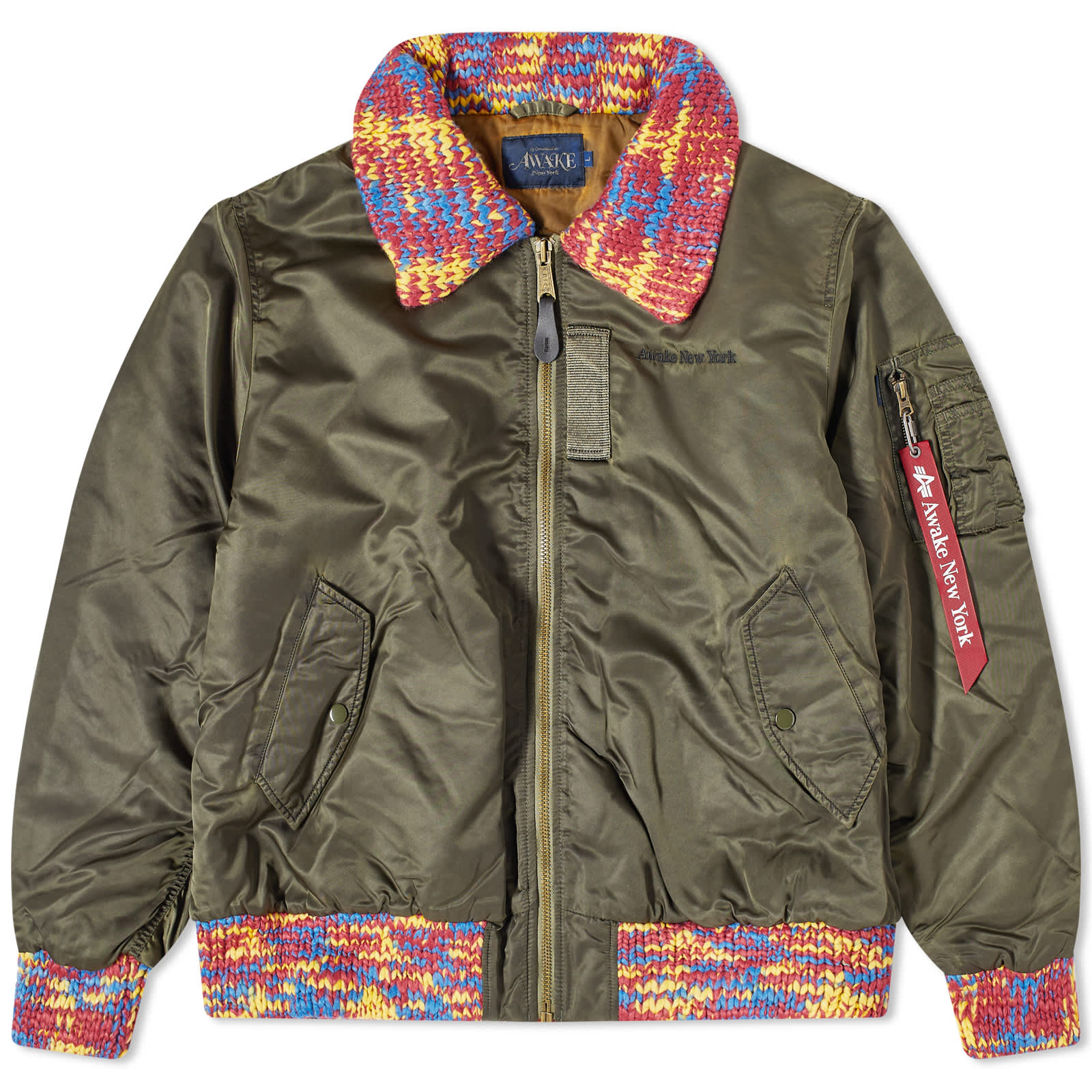 Awake NY MA1 Washed Bomber Jacket Olive | END. (HK)