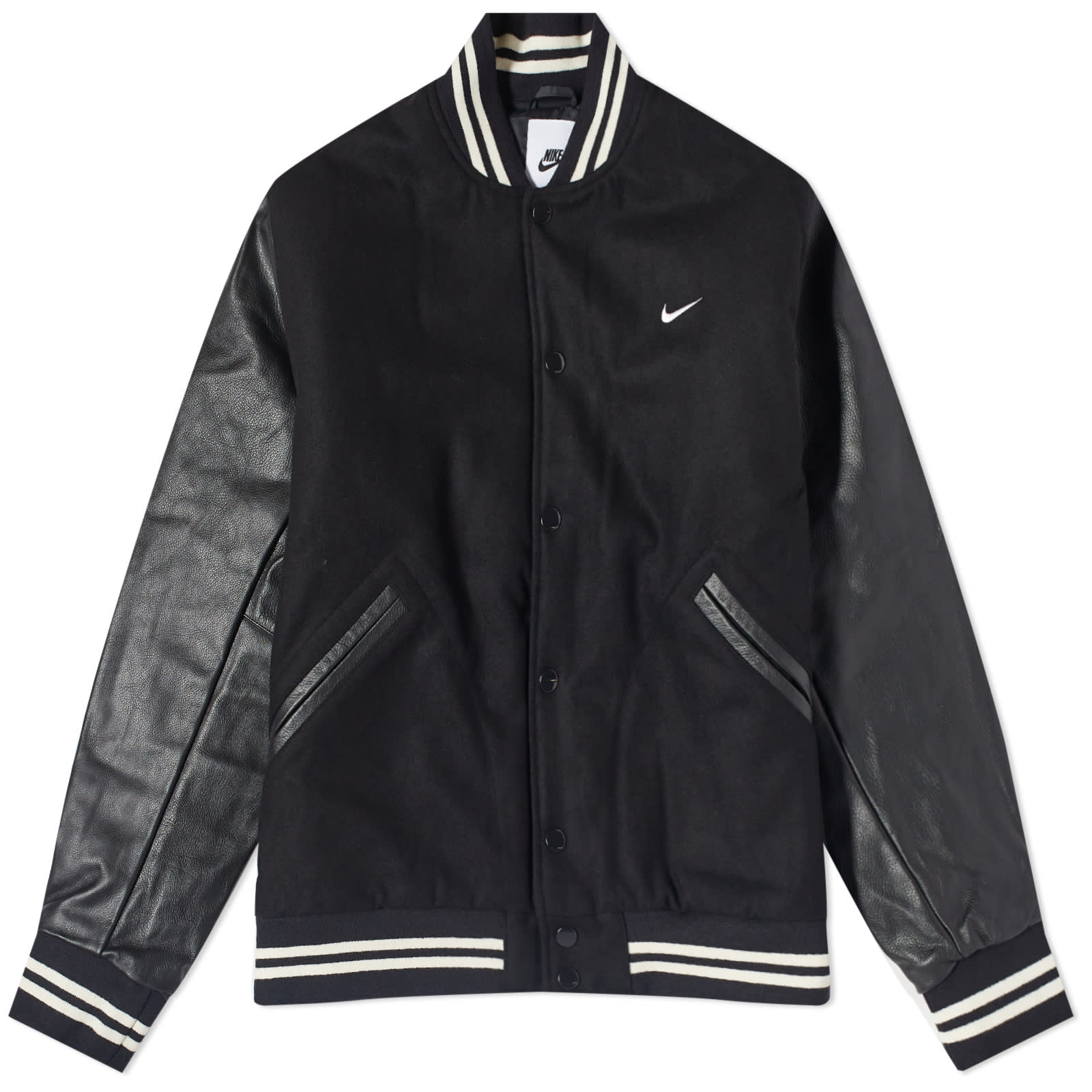 Nike Authentic Varsity Jacket Black & White | END. (TW)