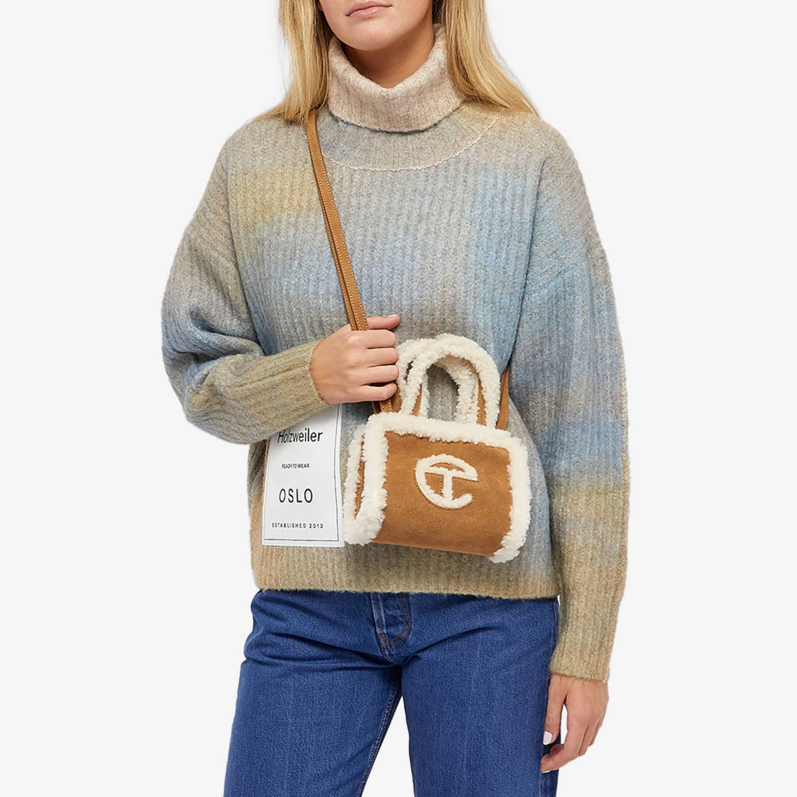 UGG x Telfar Small Shearling Trim Shopper Bag Chestnut | END. (US)