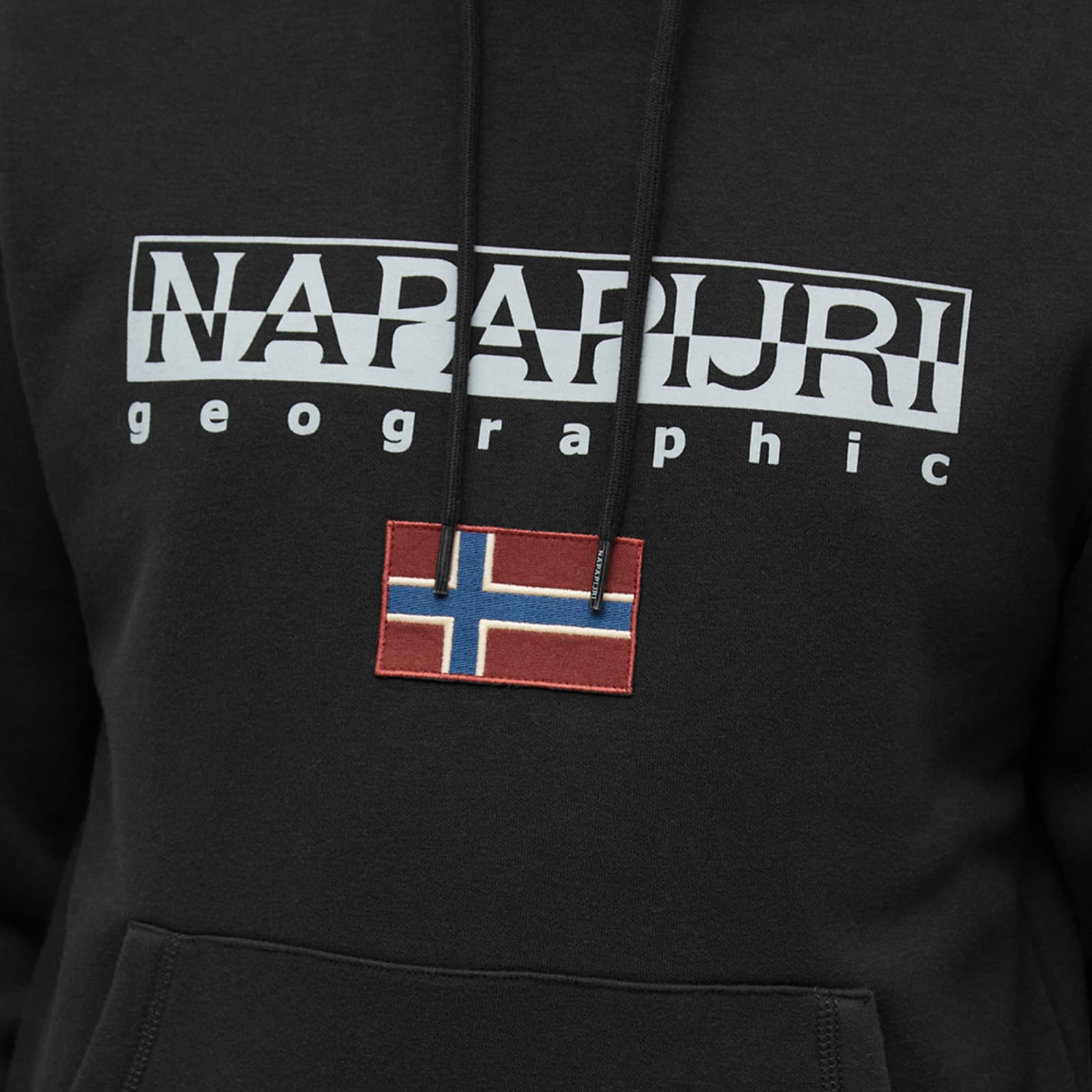 Napapijri Logo Flag Hoodie Black | END. (GB)