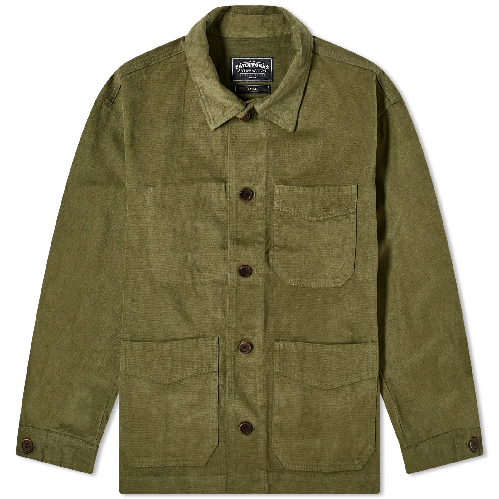 FrizmWORKS Jungle Moleskin French Work Jacket Olive | END. (US)