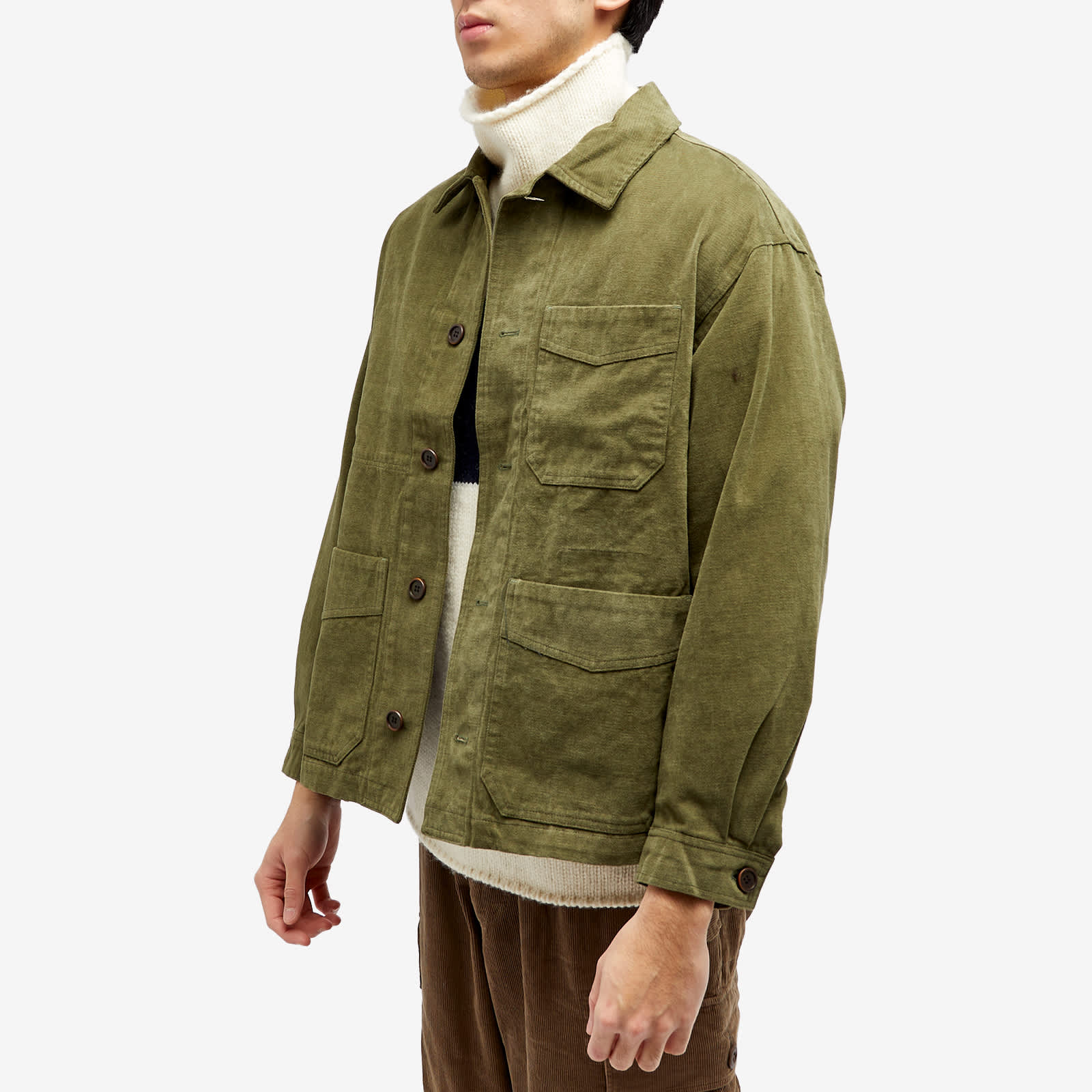 FrizmWORKS Jungle Moleskin French Work Jacket Olive | END. (US)