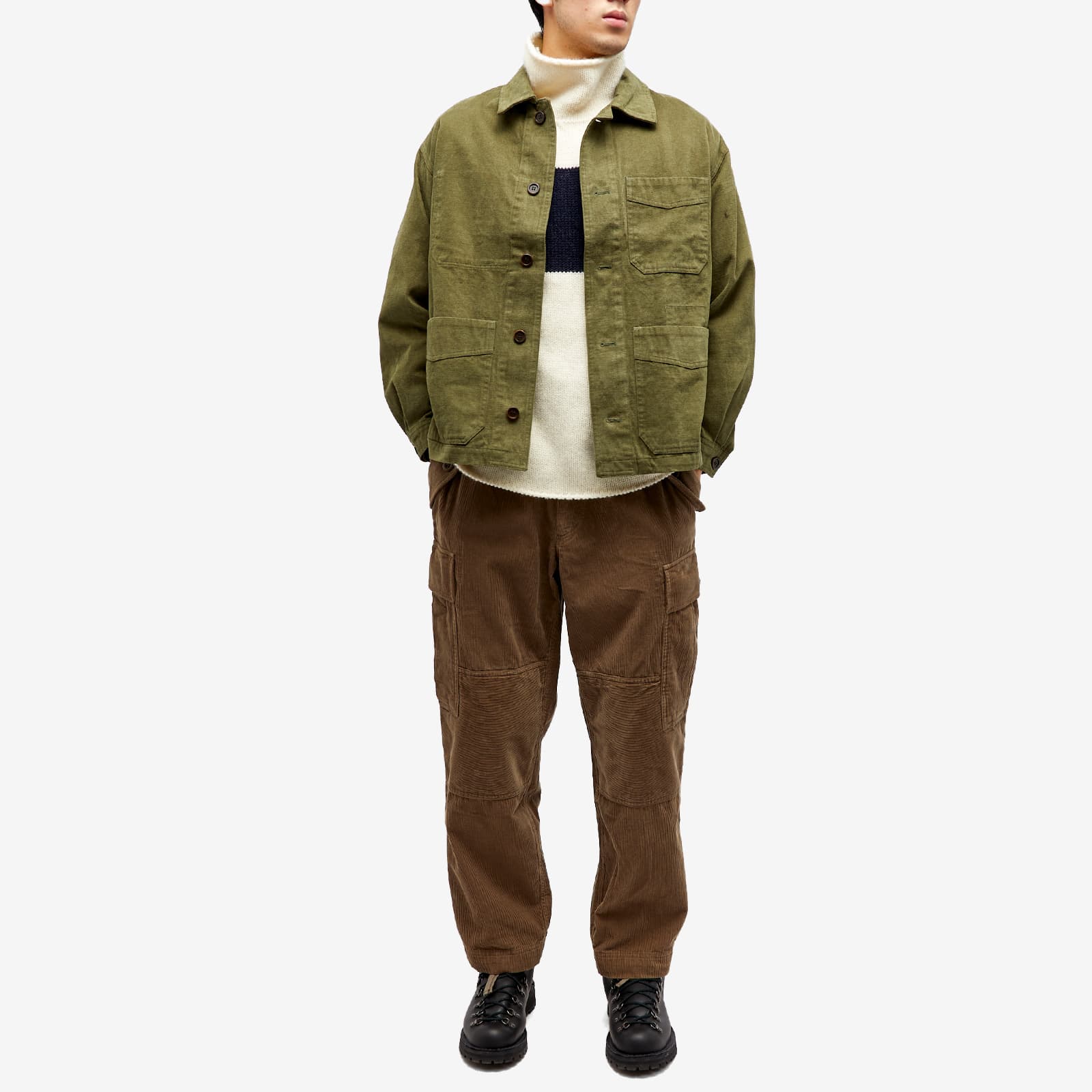 FrizmWORKS Jungle Moleskin French Work Jacket Olive | END. (US)