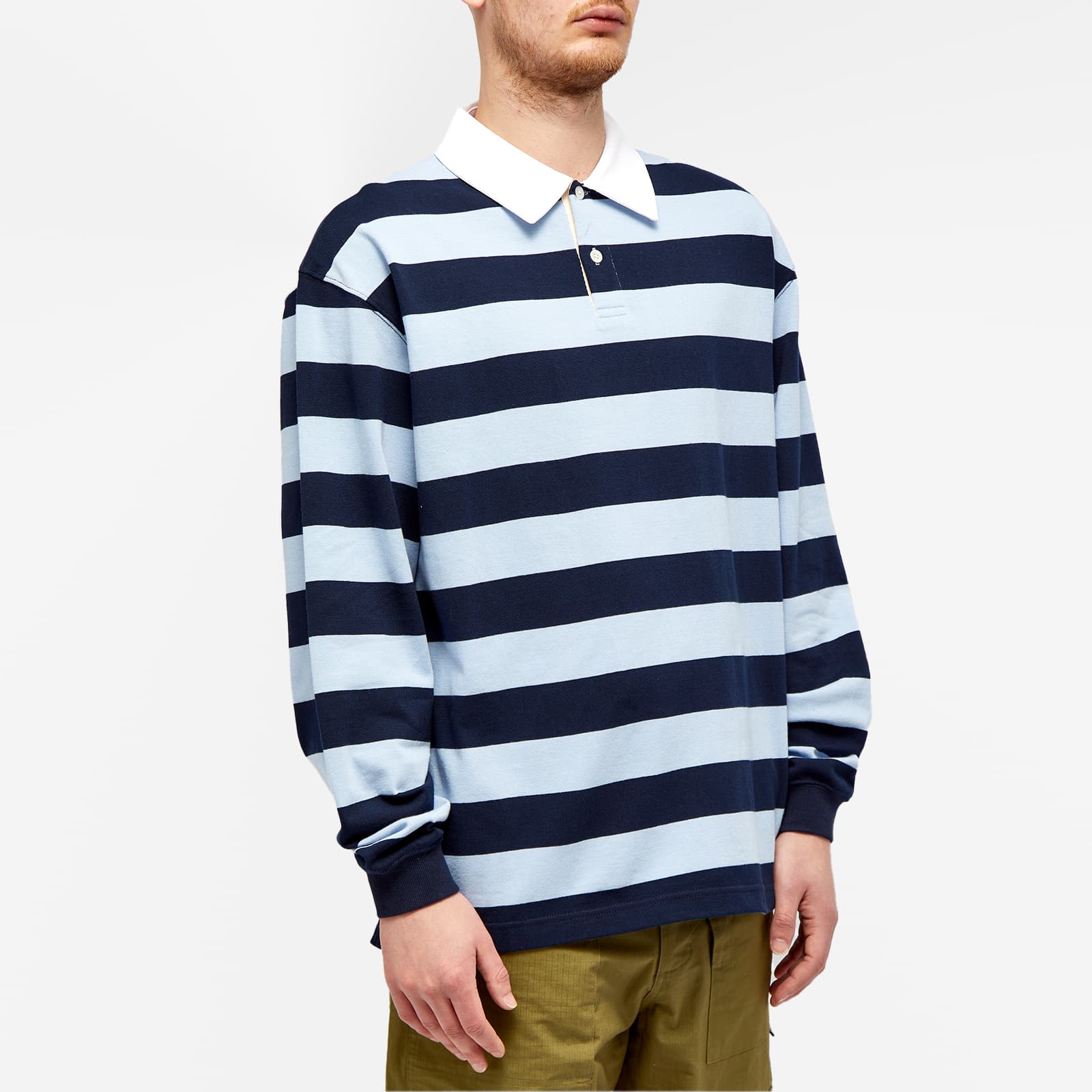 Uniform Bridge Naval Collar Rugby T-Shirt Navy | END. (HK)