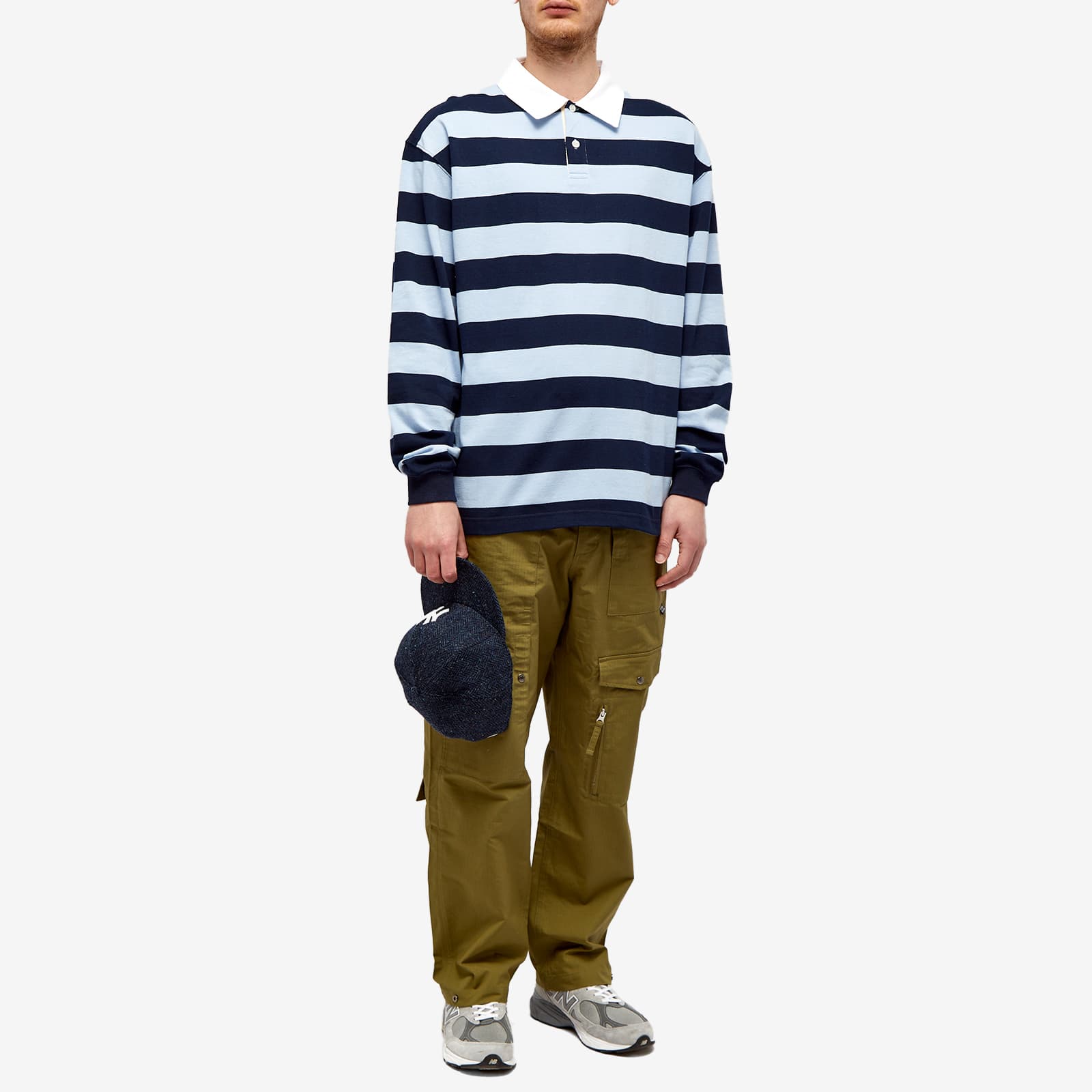 Uniform Bridge Naval Collar Rugby T-Shirt Navy | END. (HK)