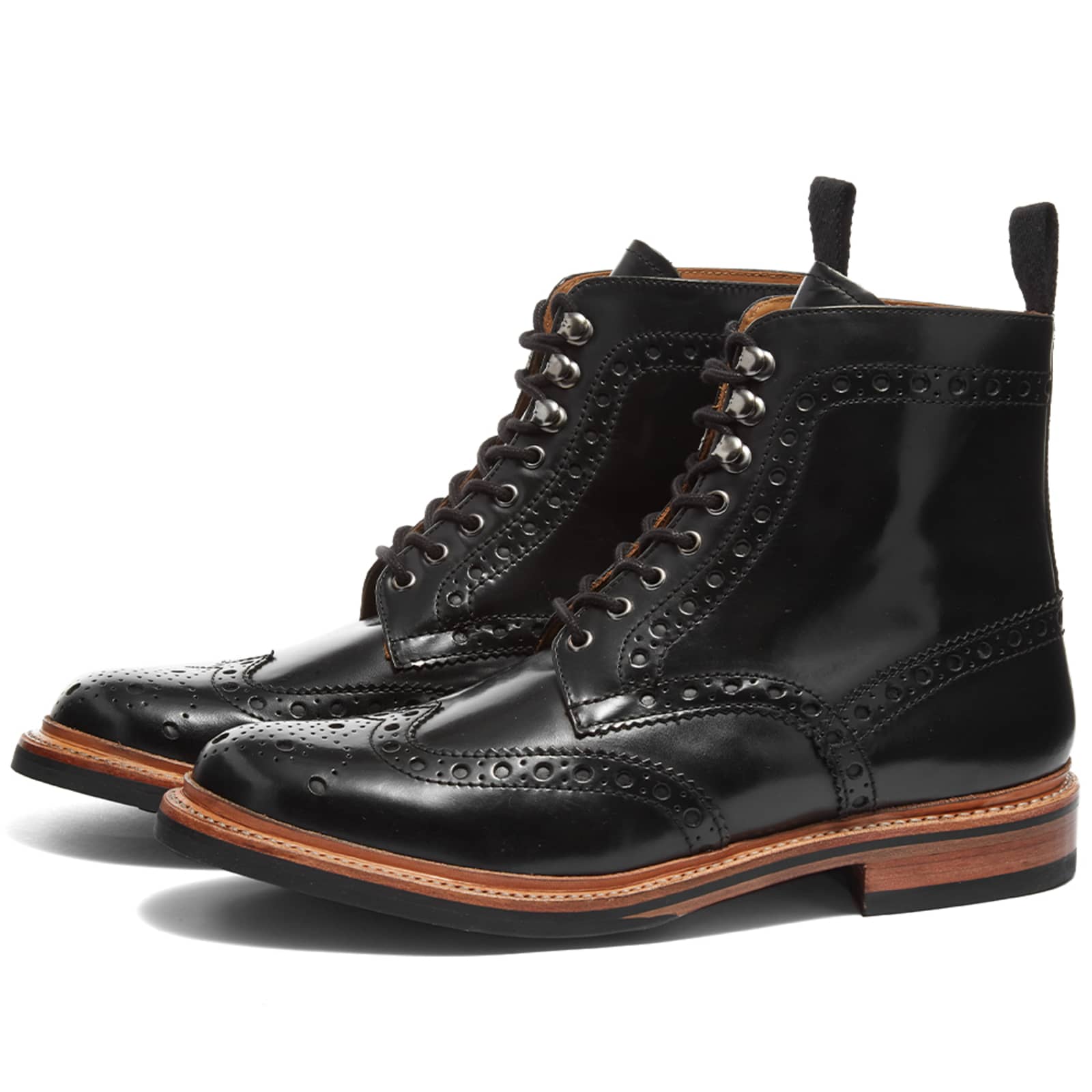 Grenson Fred Brogue Boot Black Calf | END. (GB)