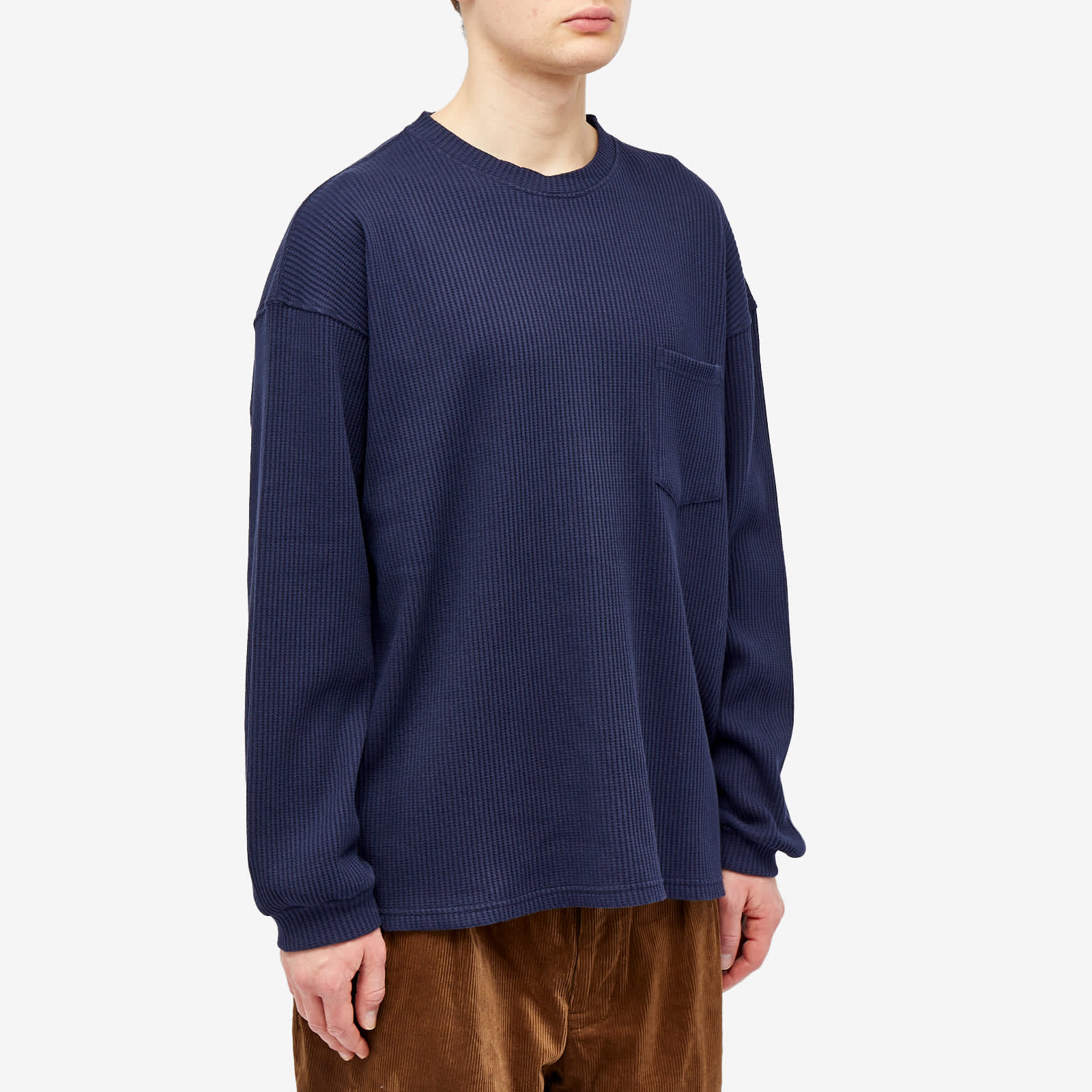 FrizmWORKS Oversized Waffle Pocket T-Shirt Navy | END. (US)