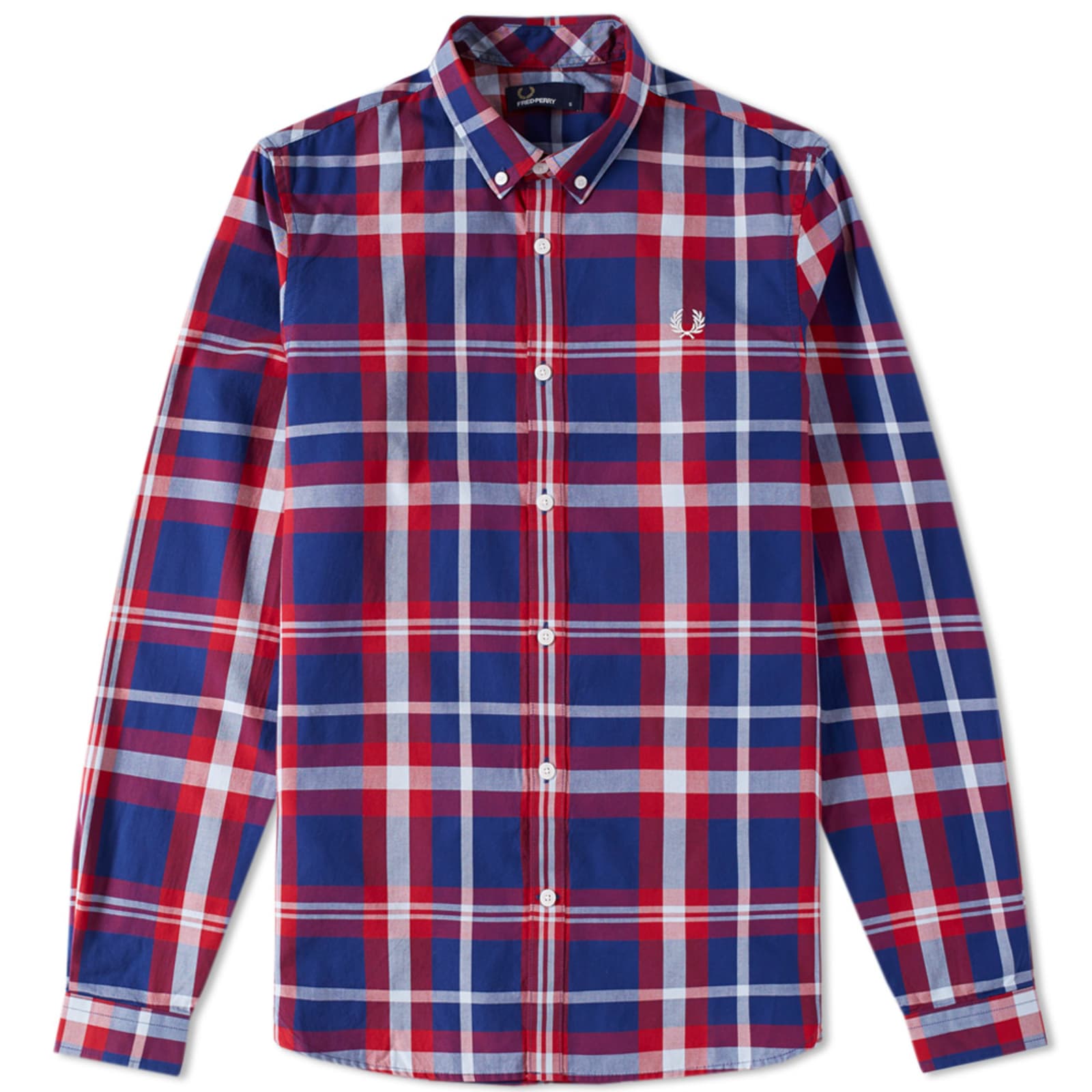 Fred Perry Bold Check Shirt Red | END. (HK)