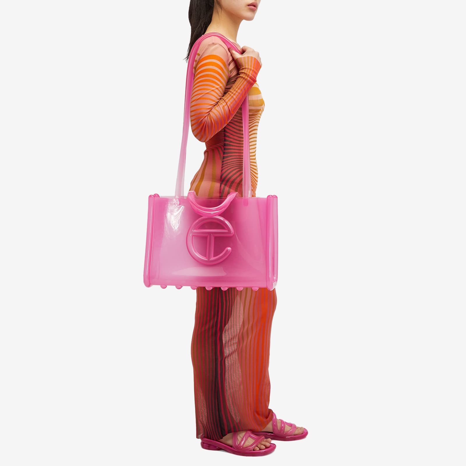 Melissa x TELFAR Large Jelly Shopper Bag Pink | END. (GB)