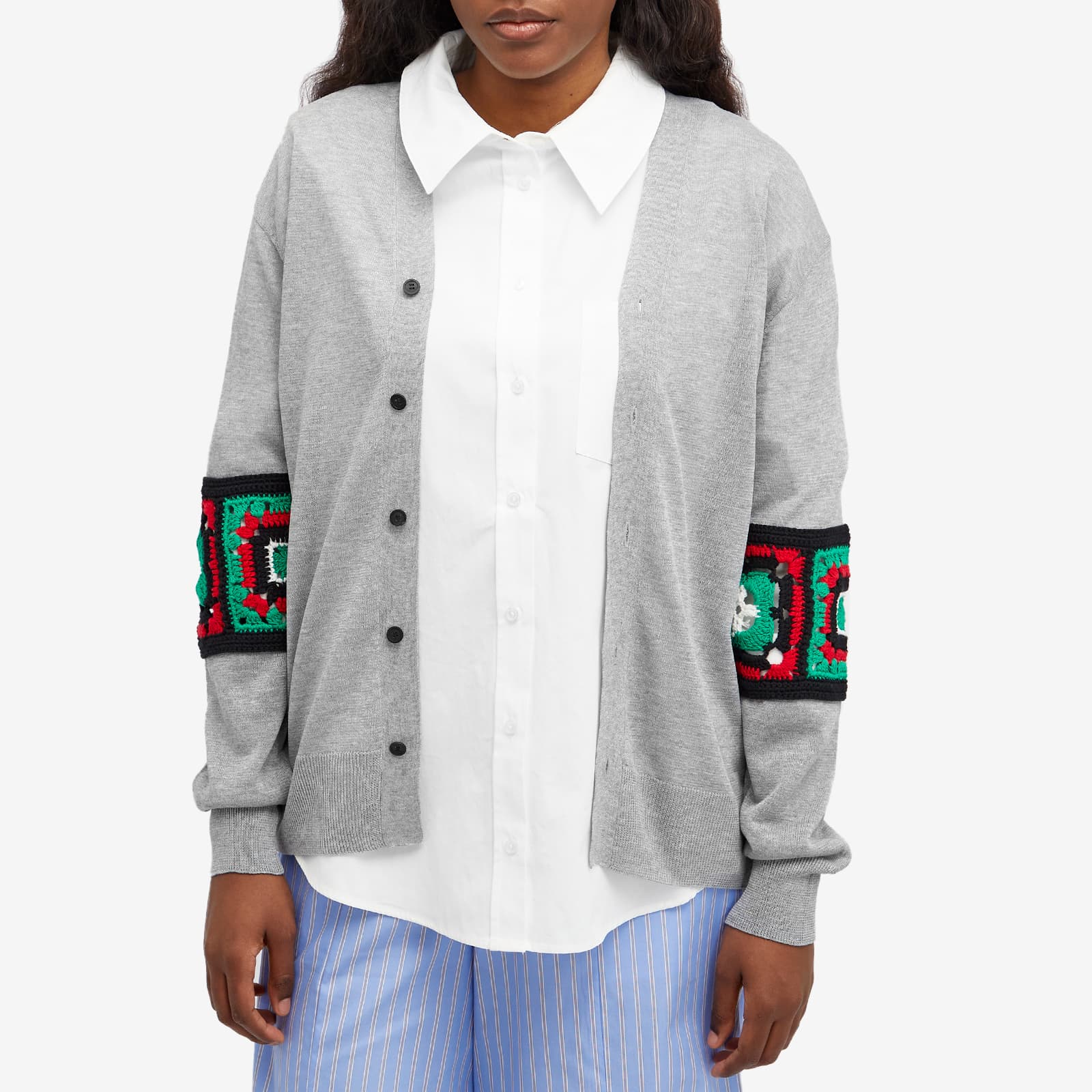 Toga Crochet Knit Cardigan Grey | END. (HK)