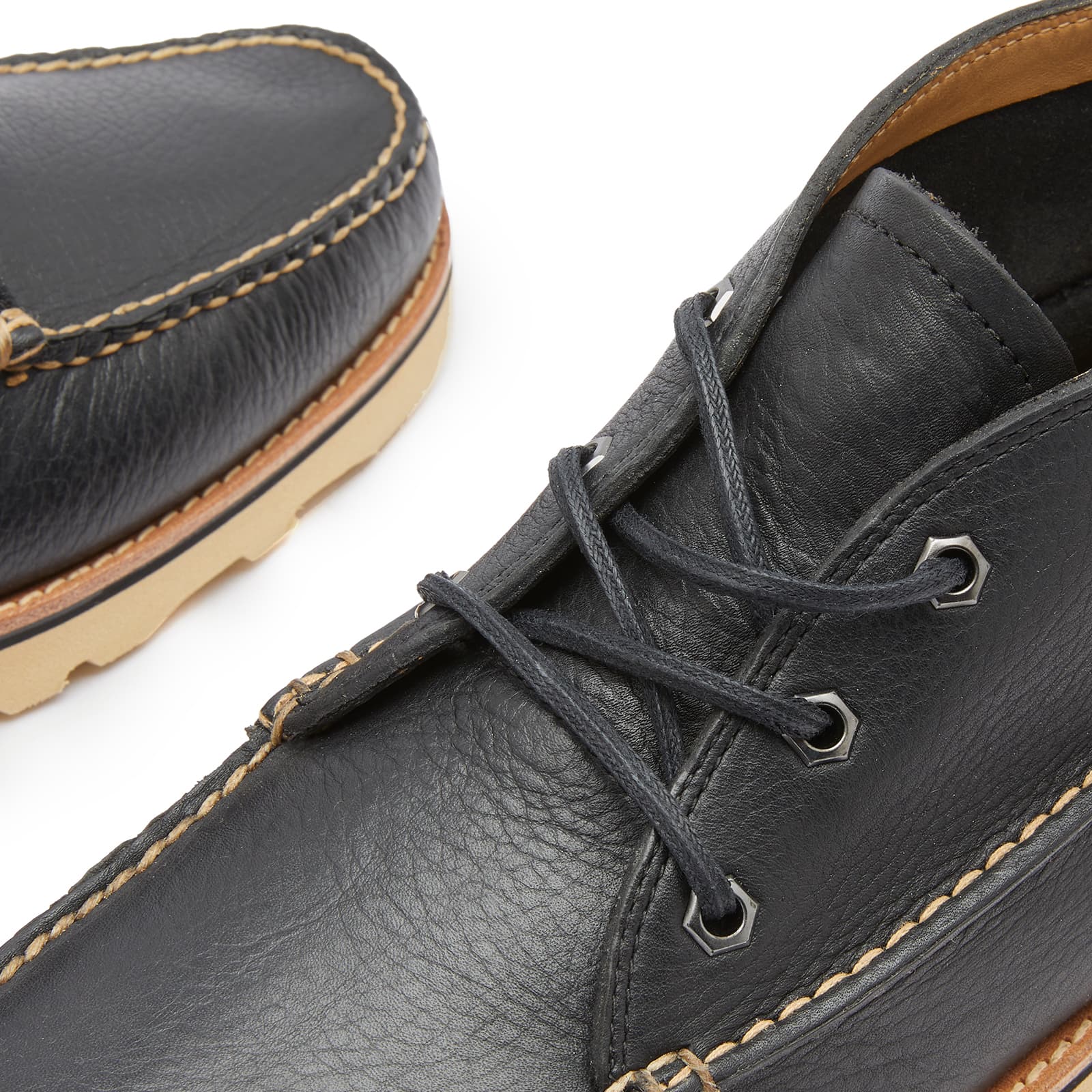 Bass Weejuns Camp Moc III Ranger Boot Black Textured Leather | END. (US)