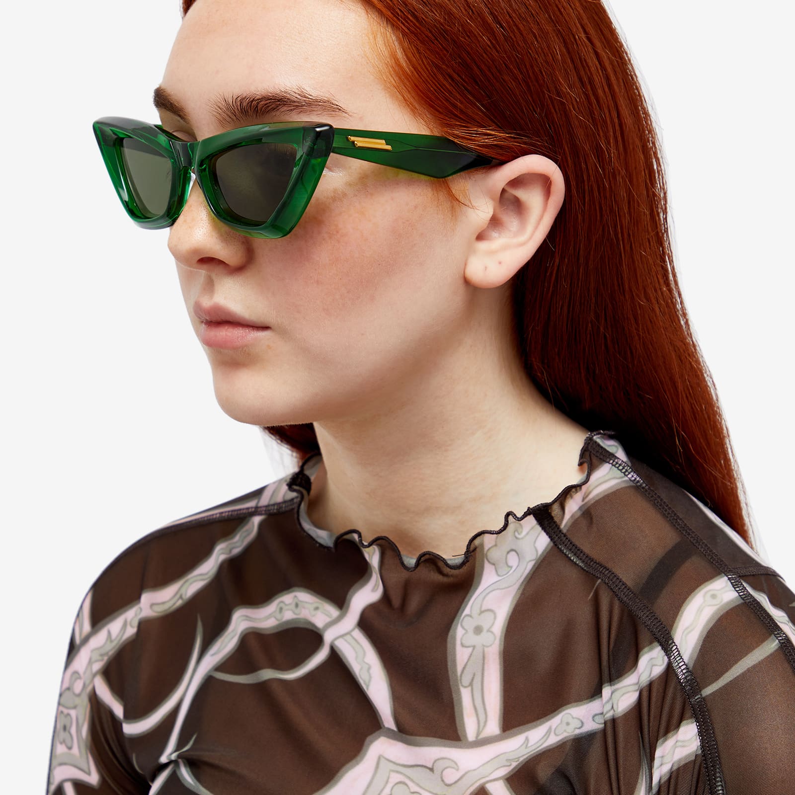 Bottega Veneta Bv1101s Sunglasses Green End