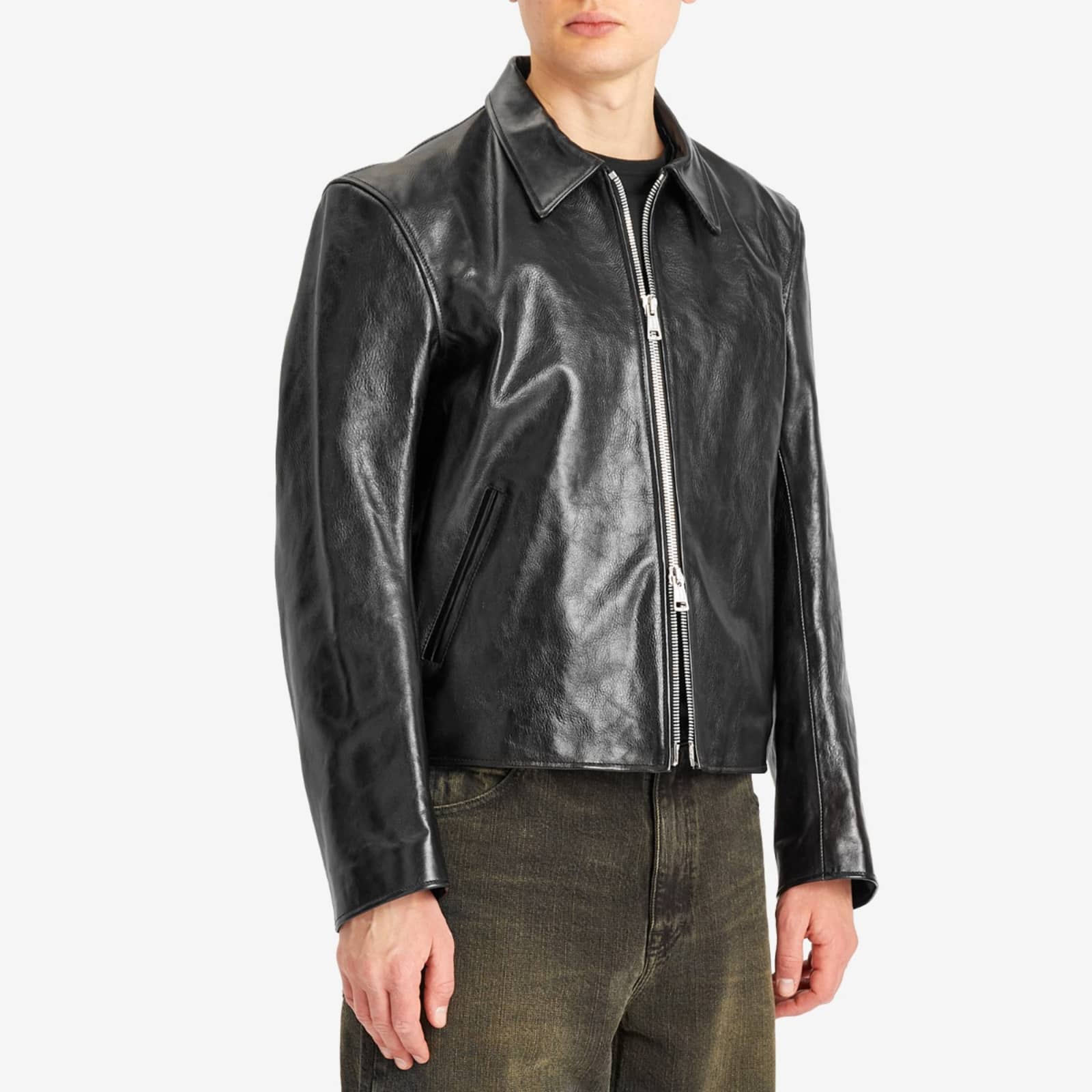 Our Legacy Mini Jacket Top Dyed Black Leather | END. (JP)