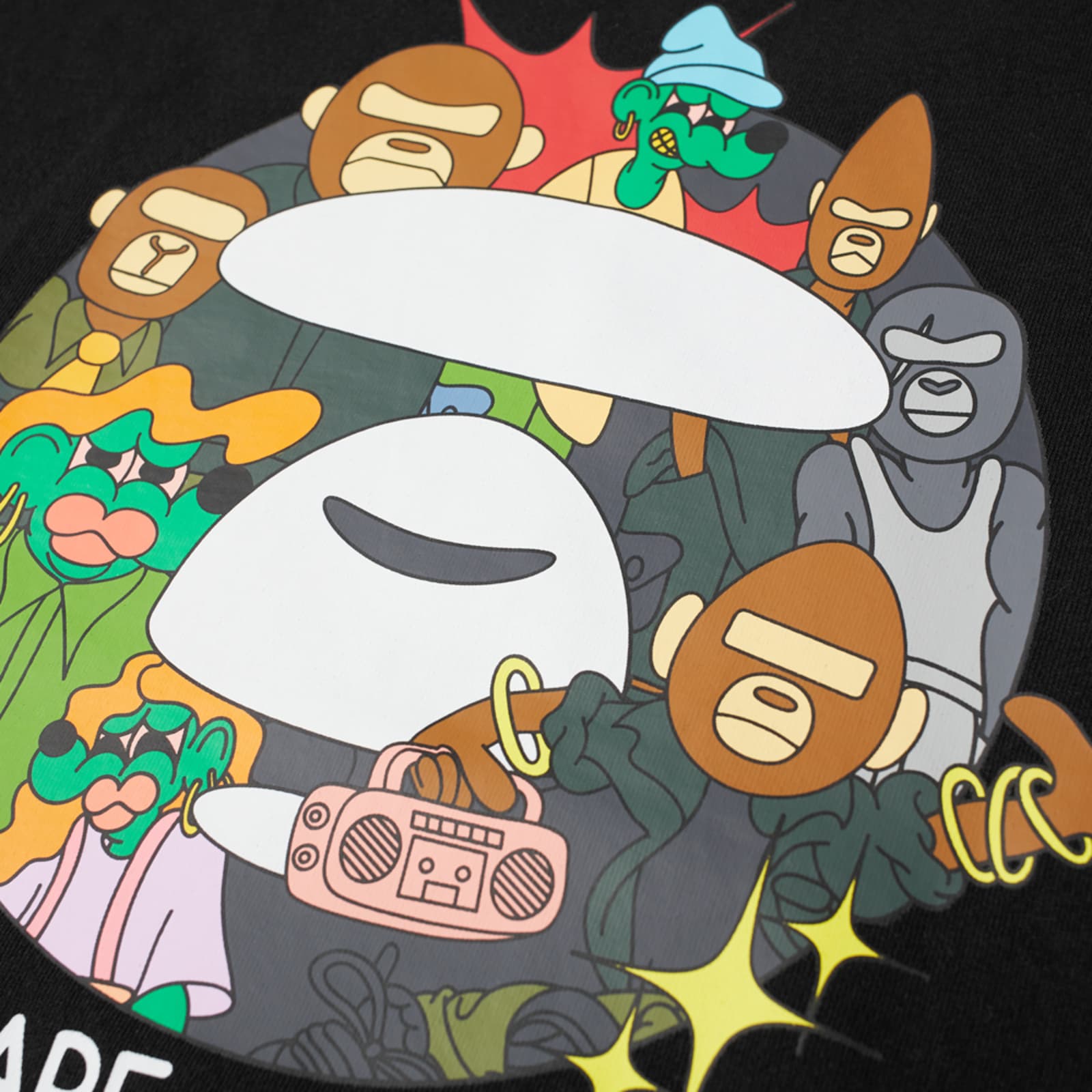 AAPE x Lil Kool AAPER Tee Black | END. (GB)