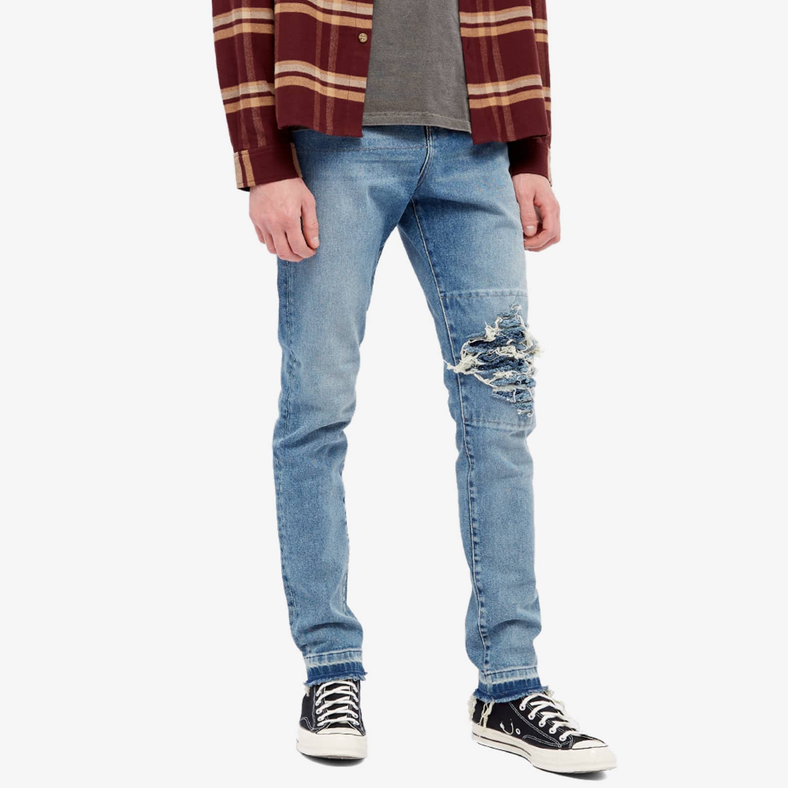 Val Kristopher Distressed Knee Jeans Blue | END. (AR)