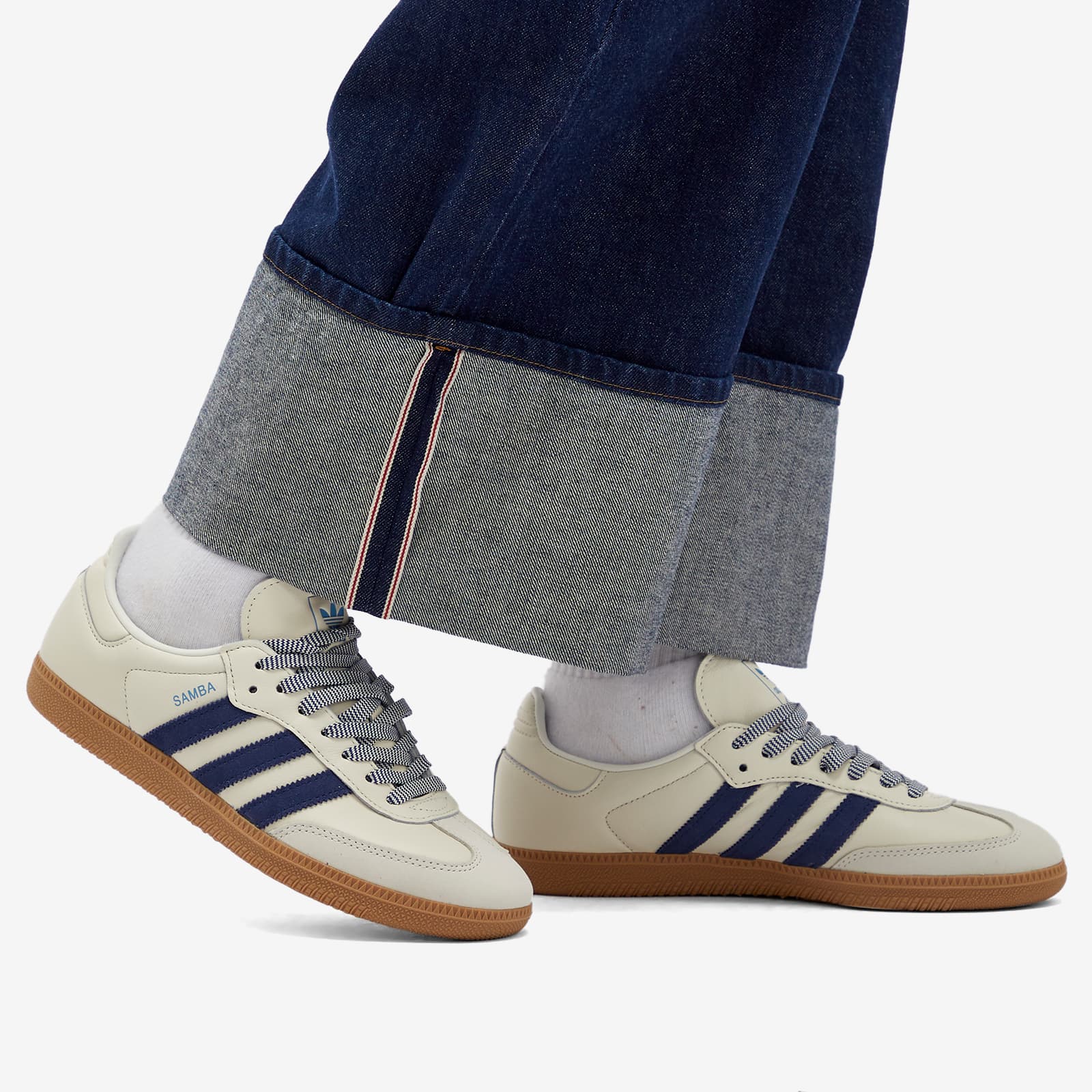Adidas Samba OG W Off White, Dark Blue & Clear Sky | END. (US)