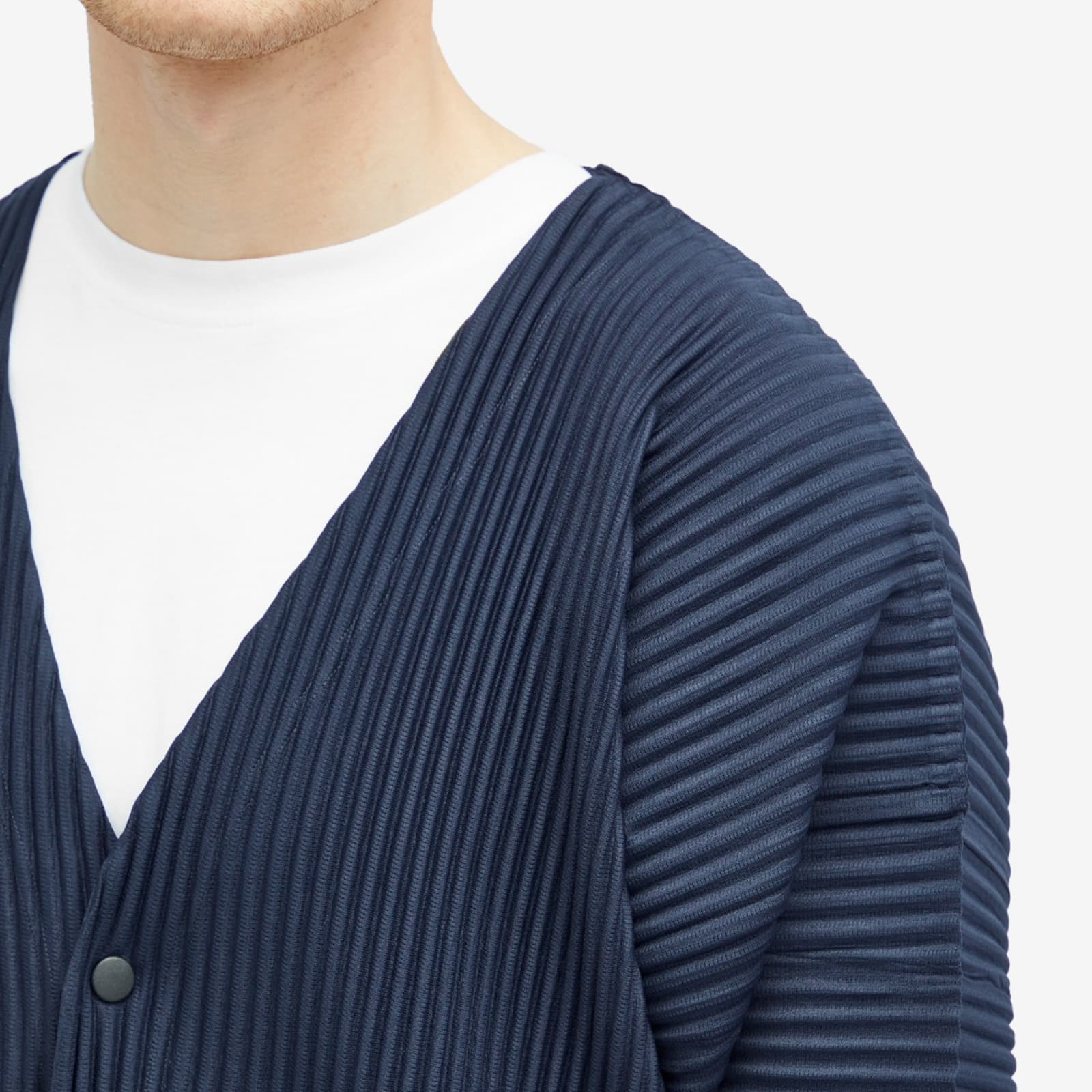 Homme Plissé Issey Miyake Pleated Cardigan Blue | END. (US)