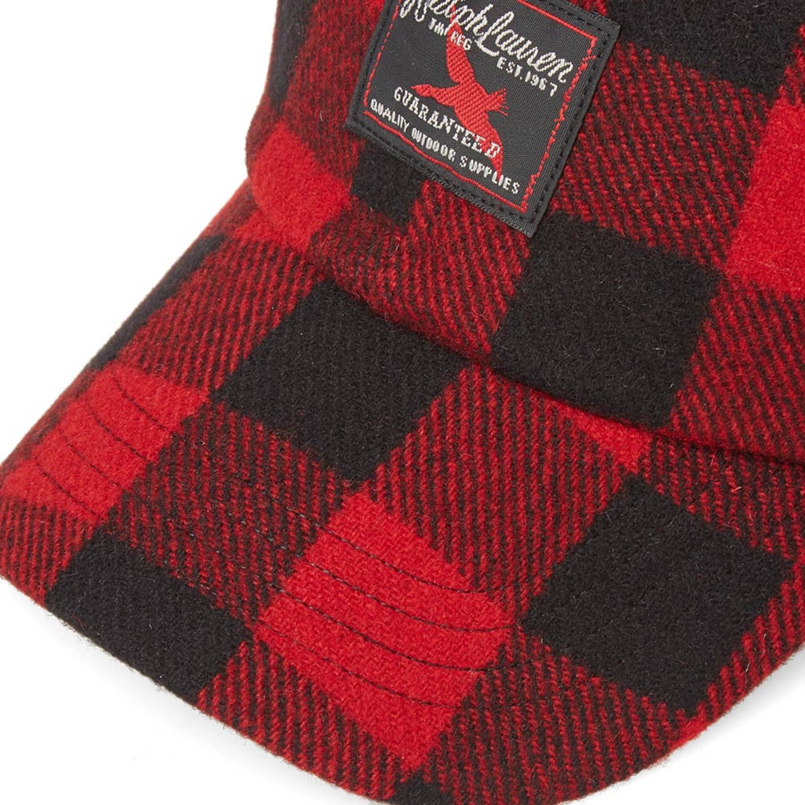 Polo Ralph Lauren Buffalo Check Cap Red & Black | END. (US)