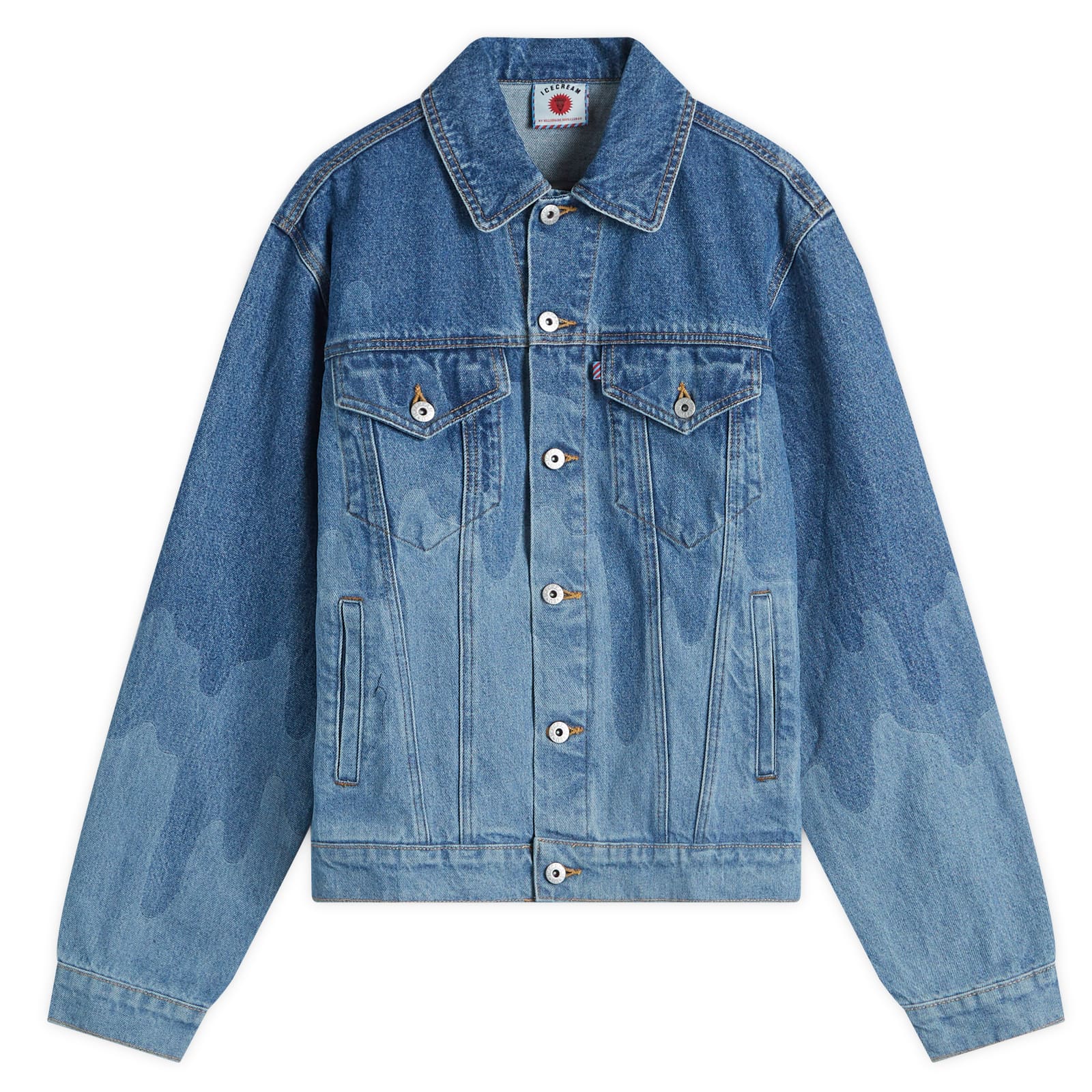 ICECREAM Drip Denim Trucker Jacket Mid Wash Blue | END. (HK)