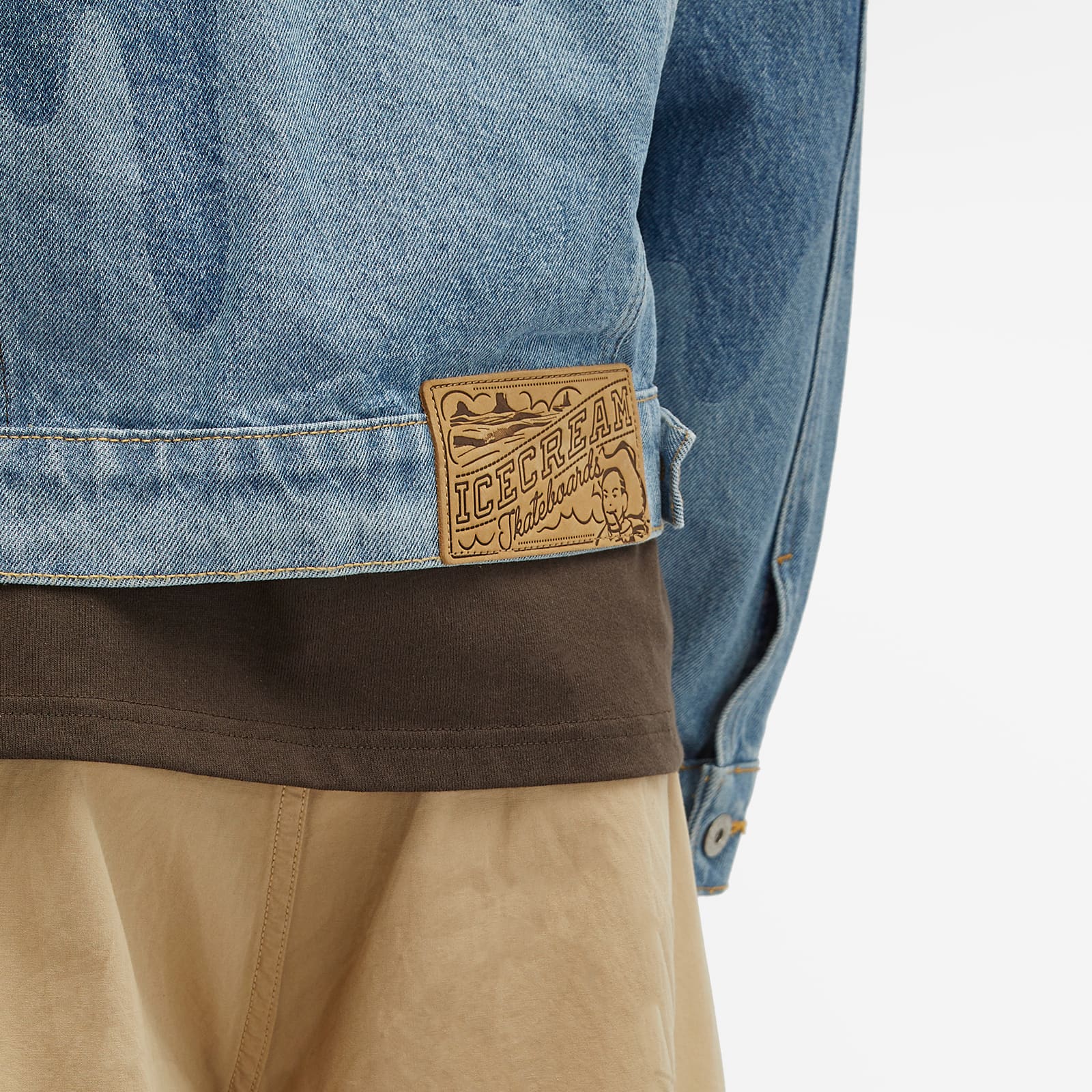 ICECREAM Drip Denim Trucker Jacket Mid Wash Blue | END. (SG)