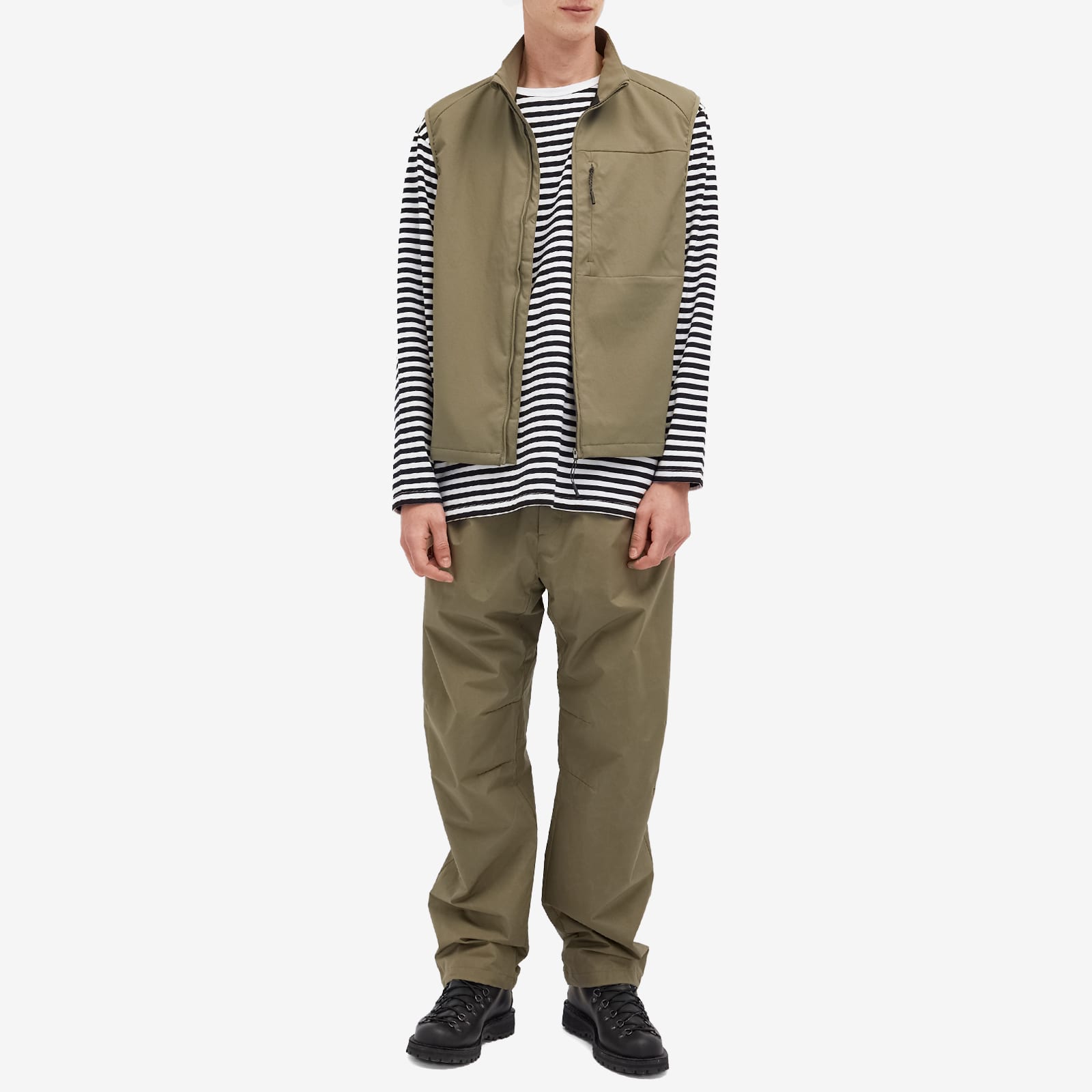Norse Projects Birkholm Solotex Twill Vest Sediment Green | END. (GB)