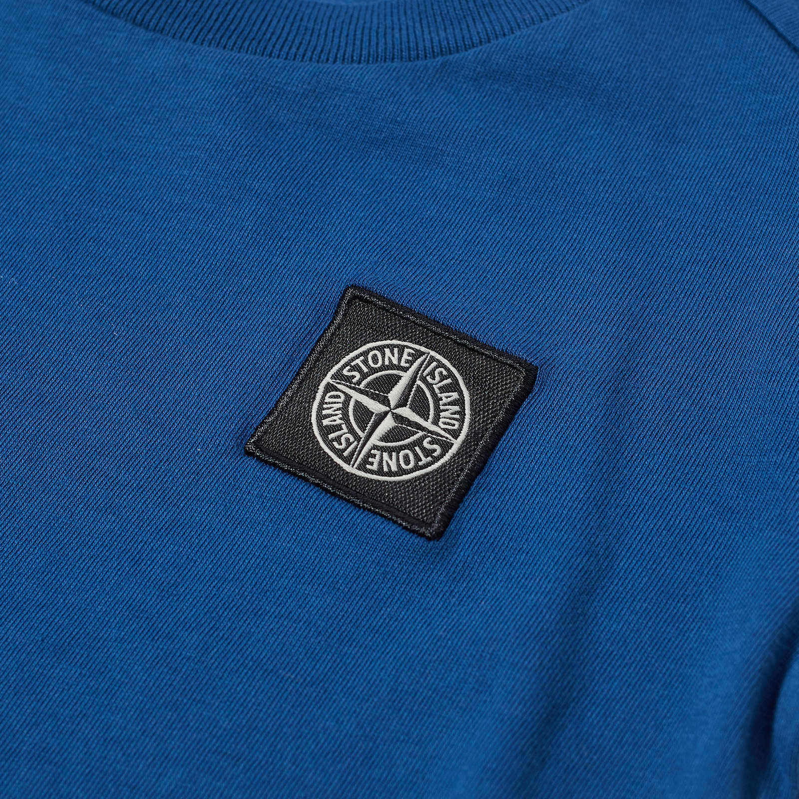Stone Island Junior Patch Logo T Shirt Bright Blue | END.