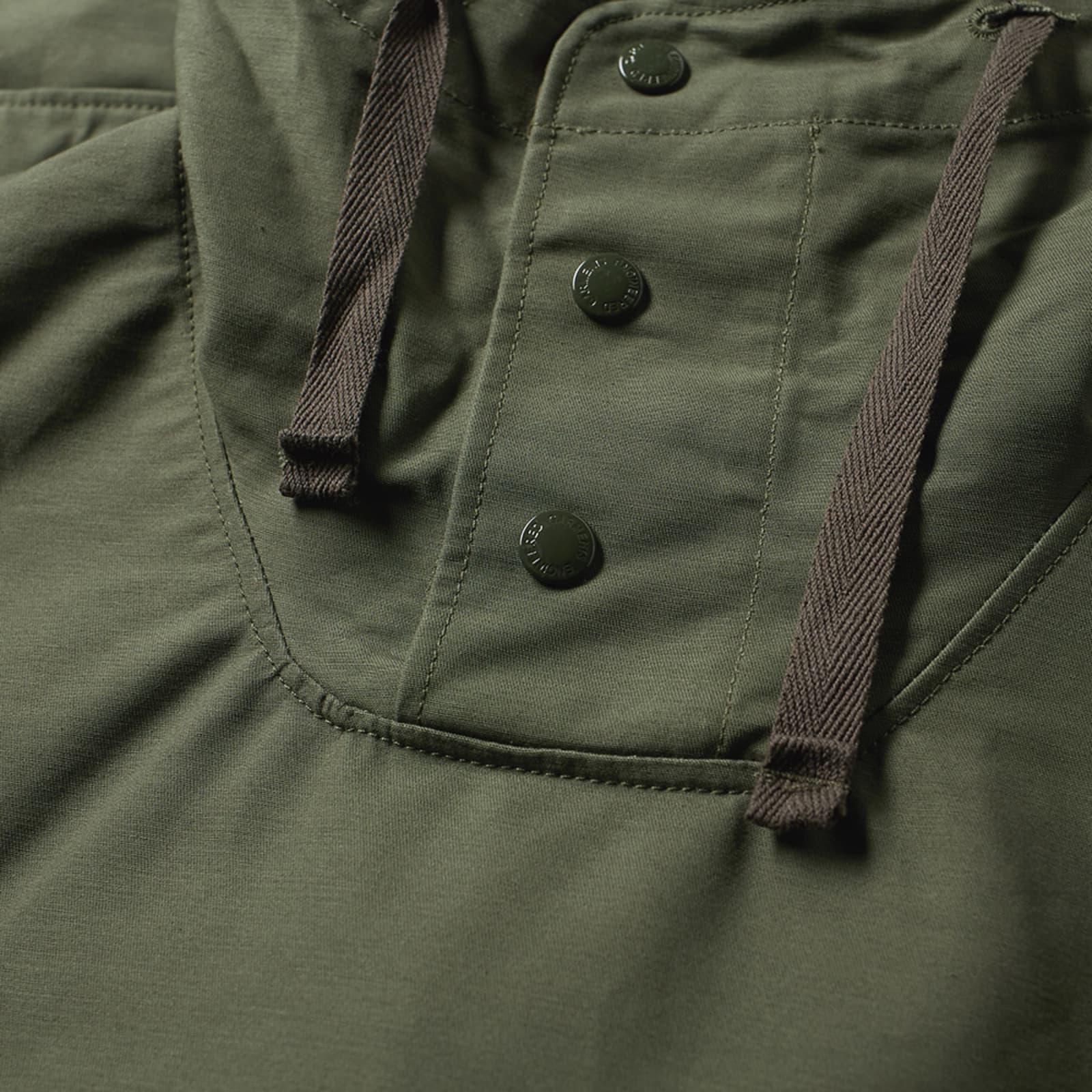 Engineered Garments Over Parka Olive Cotton Double Cloth | END.
