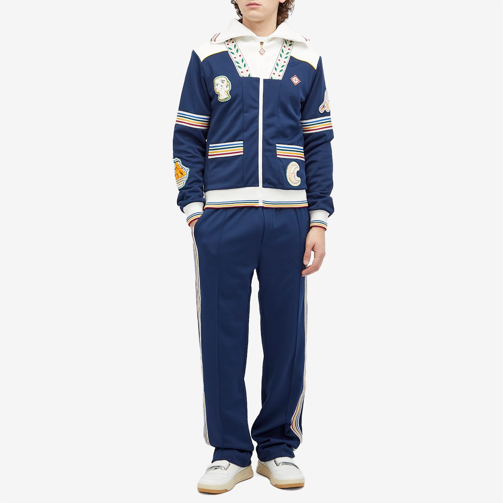 Casablanca Varsity Track Jacket Navy | END. (US)