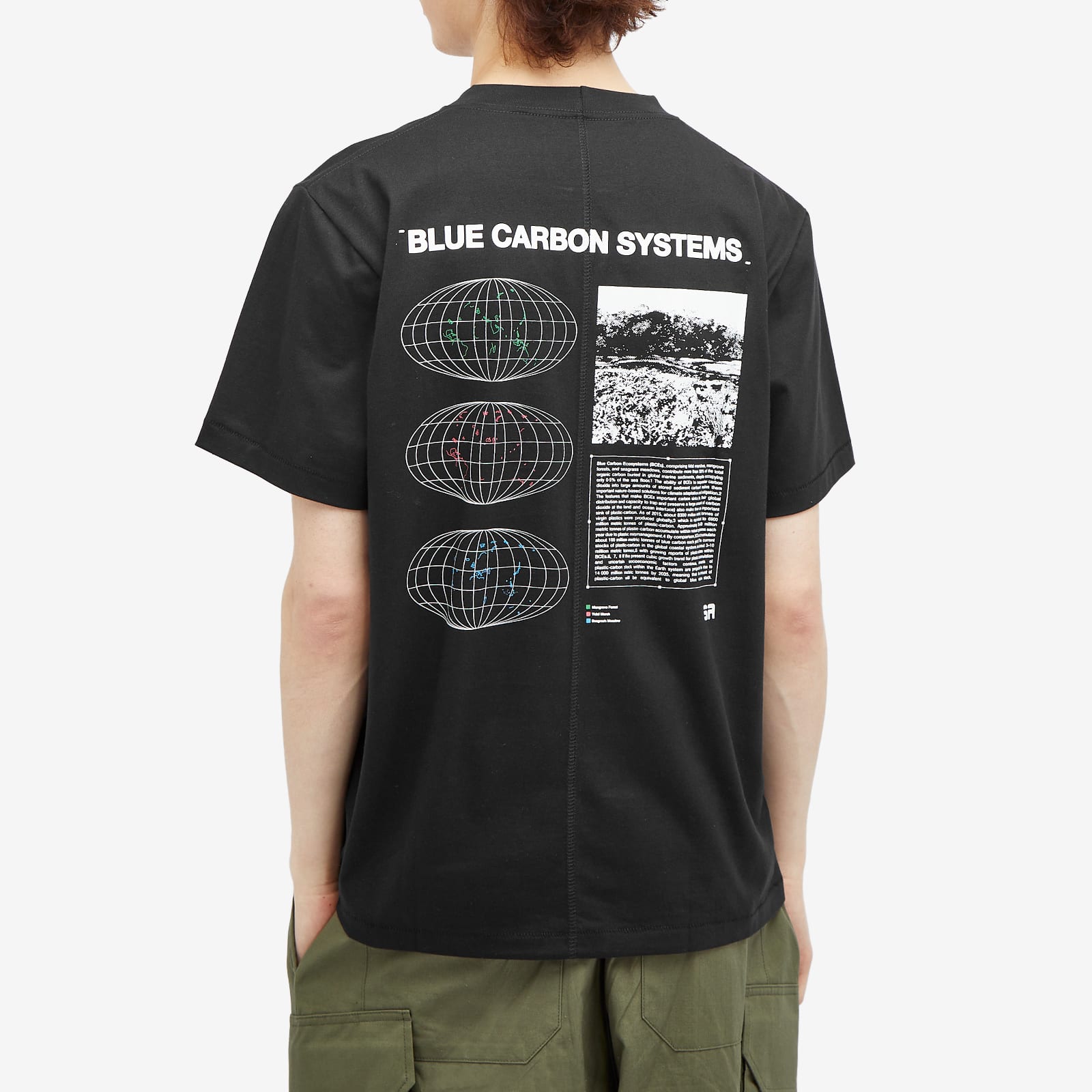 Space Available Blue Carbon Systems Infographic T-Shirt Black | END. (US)