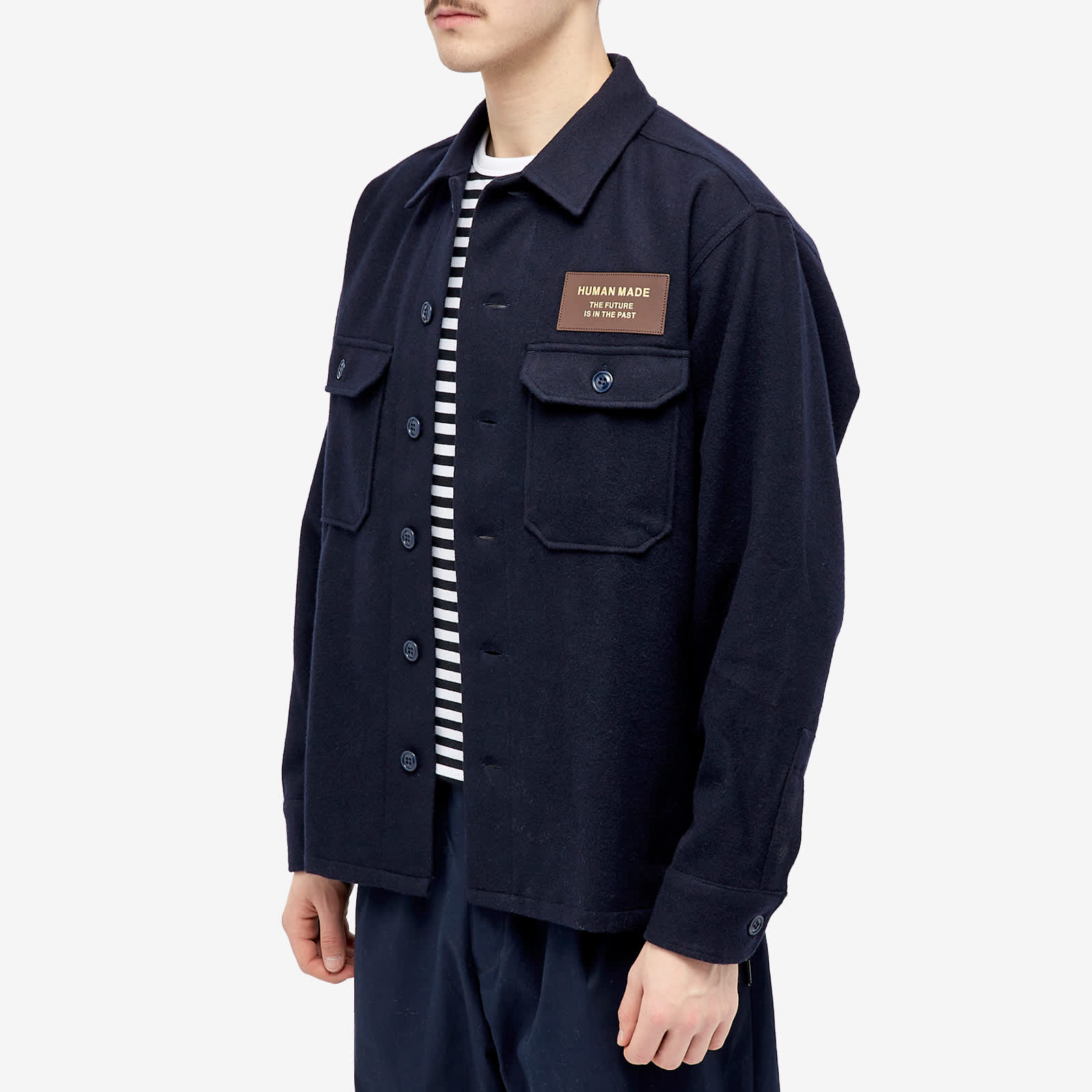 Human Made Wool CPO Overshirt Navy | END. (KR)