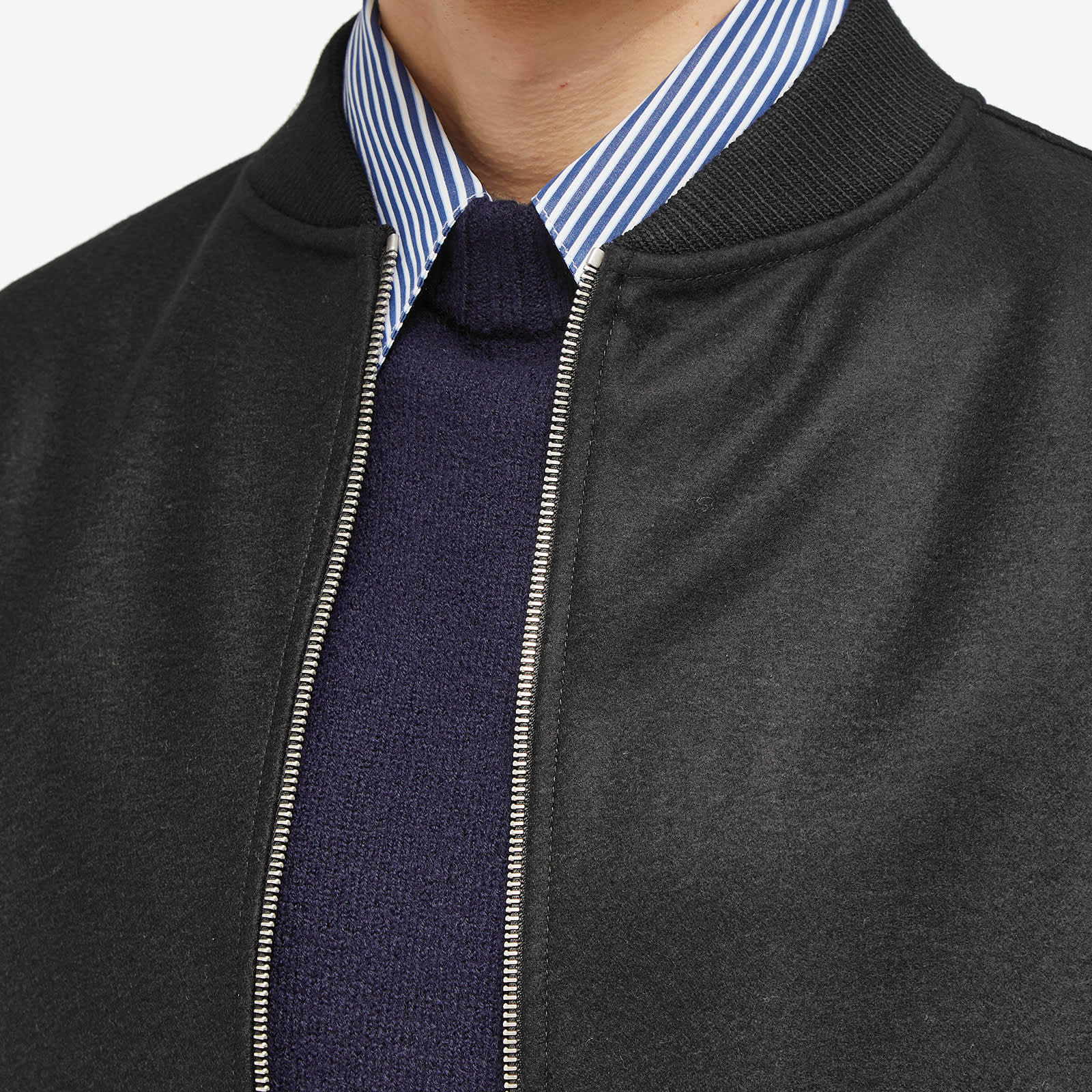 Jil Sander Melton Wool Bomber Jacket Black | END. (JP)