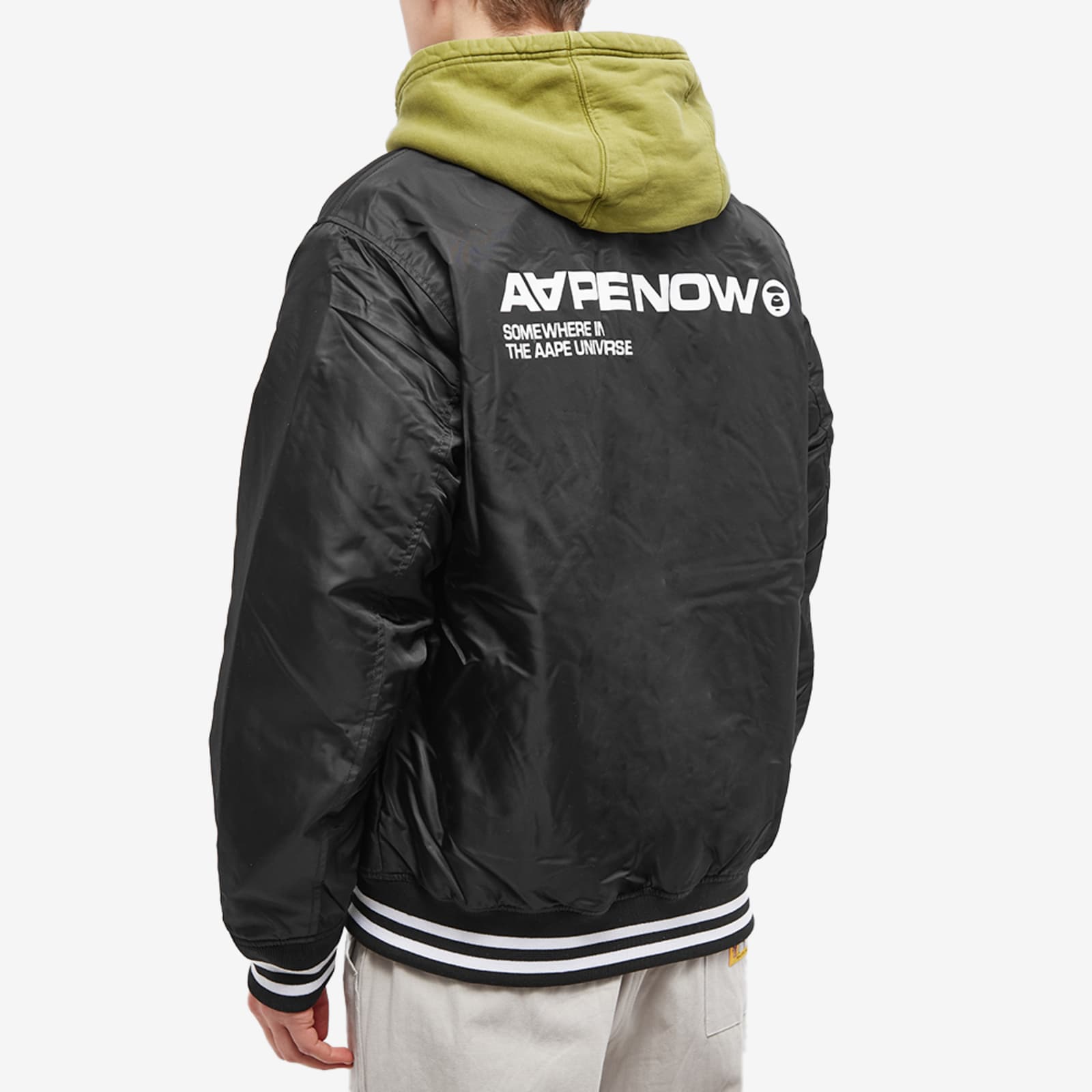 AAPE AAPE Now Baseball Jacket Black | END.