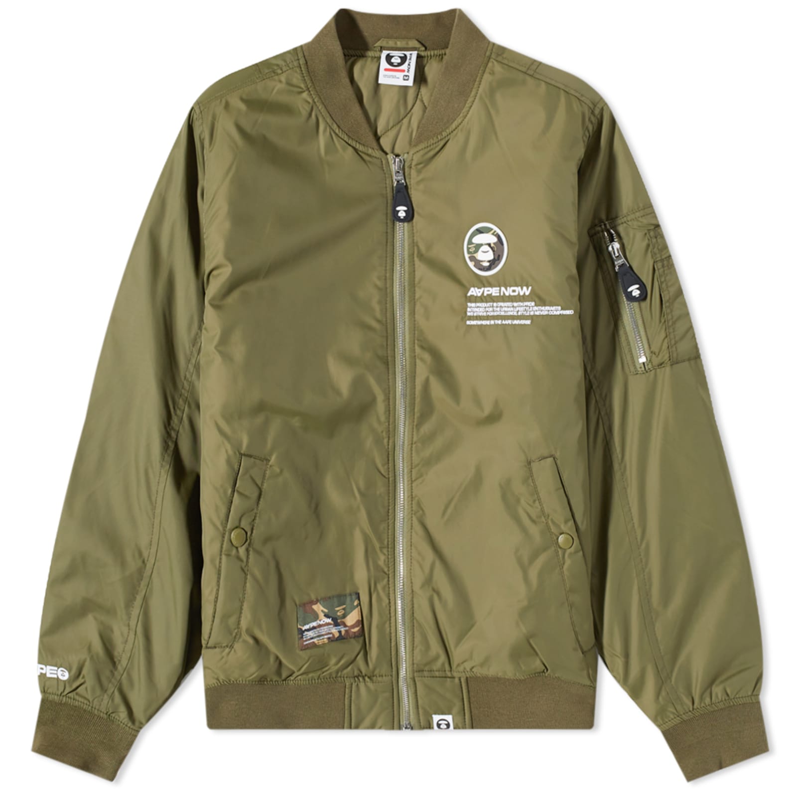 AAPE AAPE Padded MA-1 Jacket Khaki | END. (KR)
