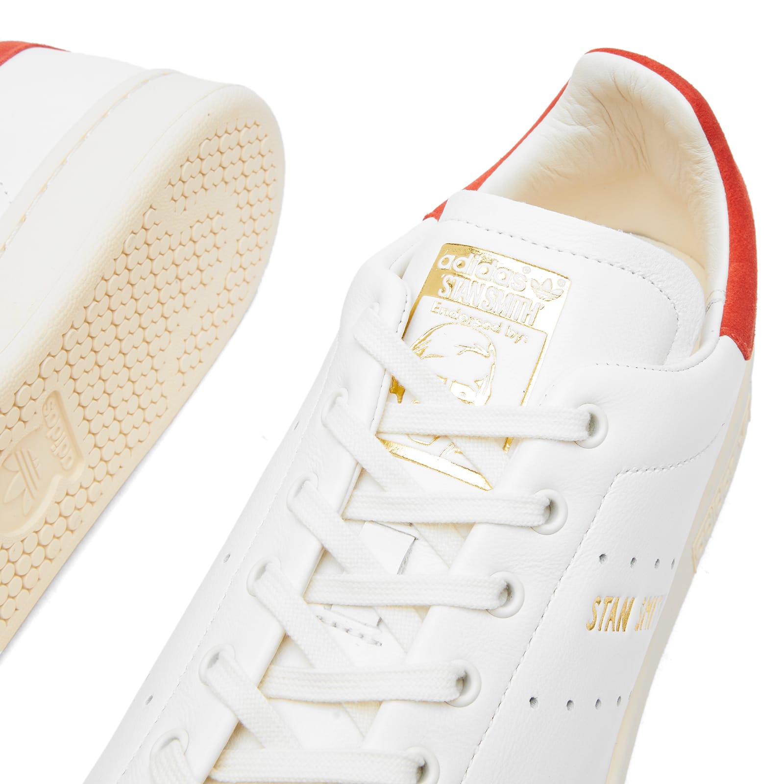 Adidas Stan Smith Lux Cloud White, Cream White & Red | END. (JP)