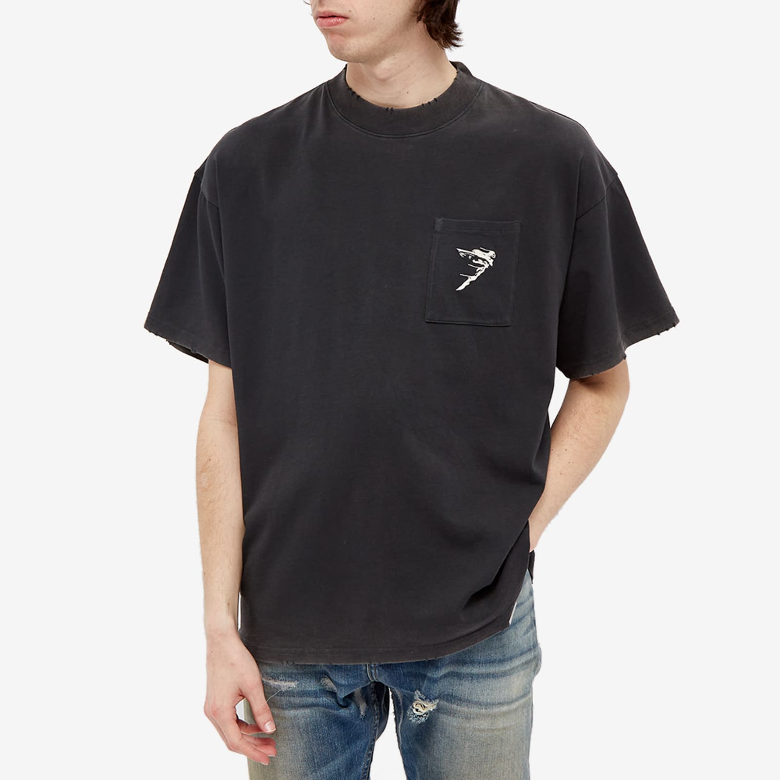 Represent Fallen Spirit Trophy Pocket T-Shirt Vintage Black | END. (GB)