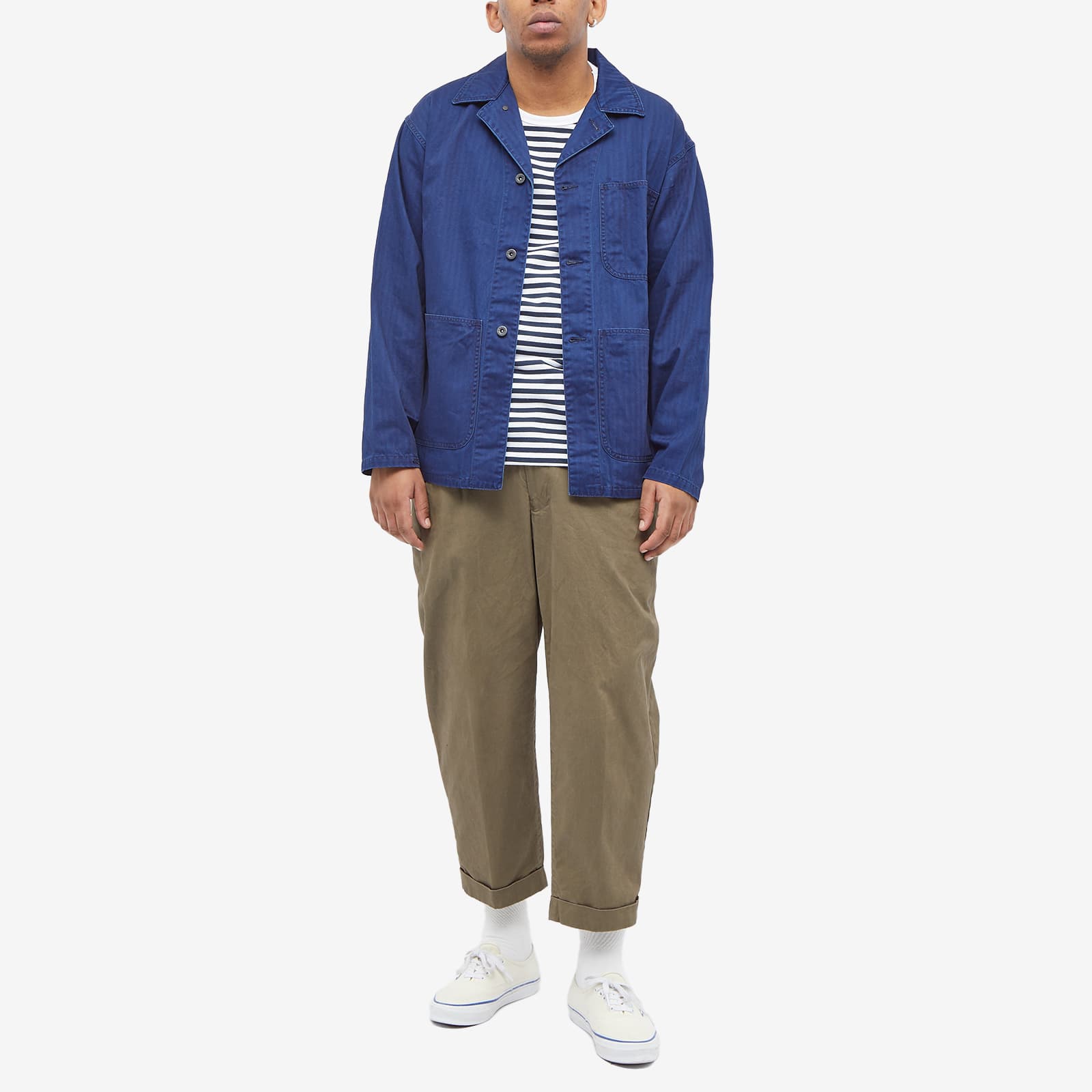 Beams Plus Herringbone Chor Jacket Indigo | END.