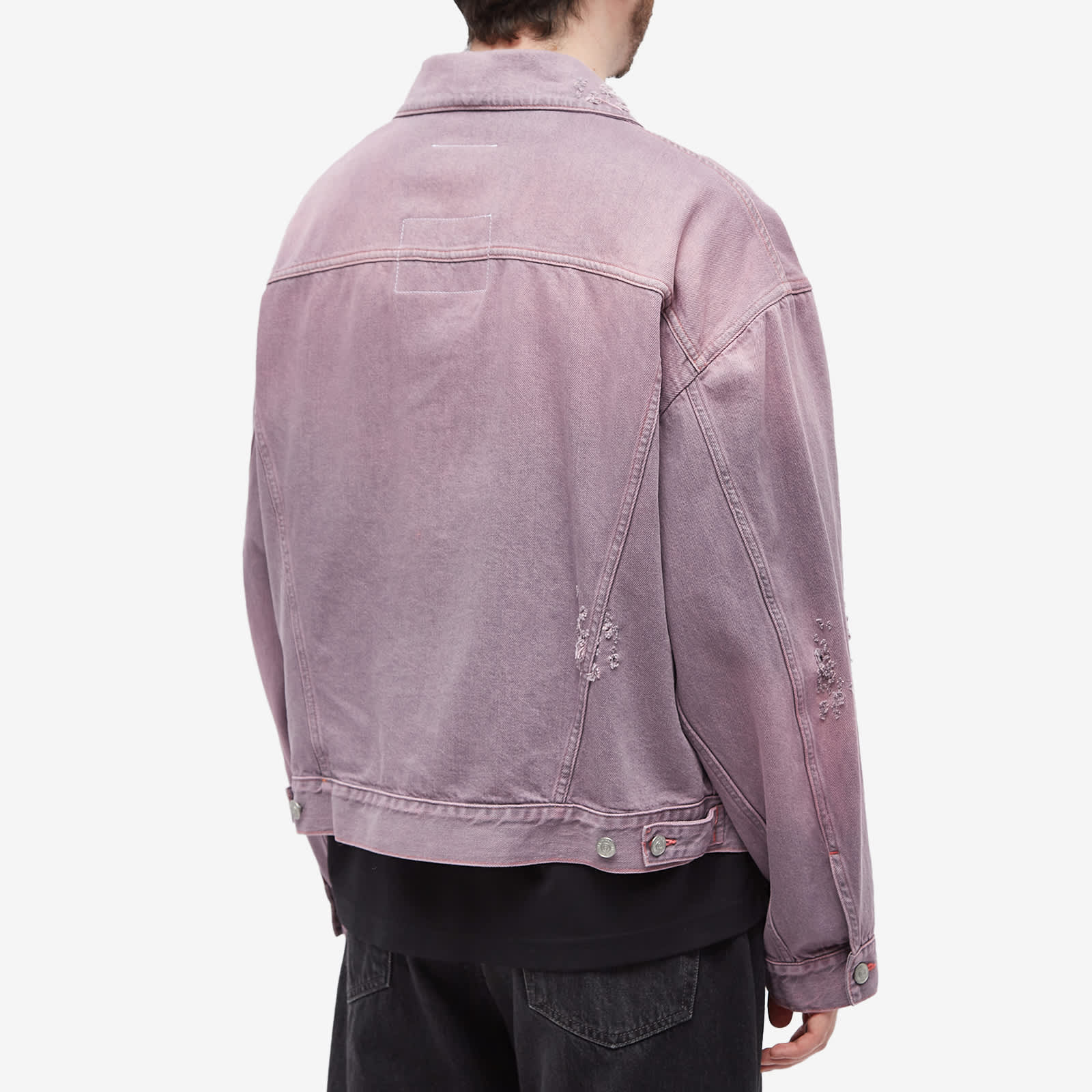 MM6 Maison Margiela Overdyed Denim Sports Jacket Pink | END. (GB)