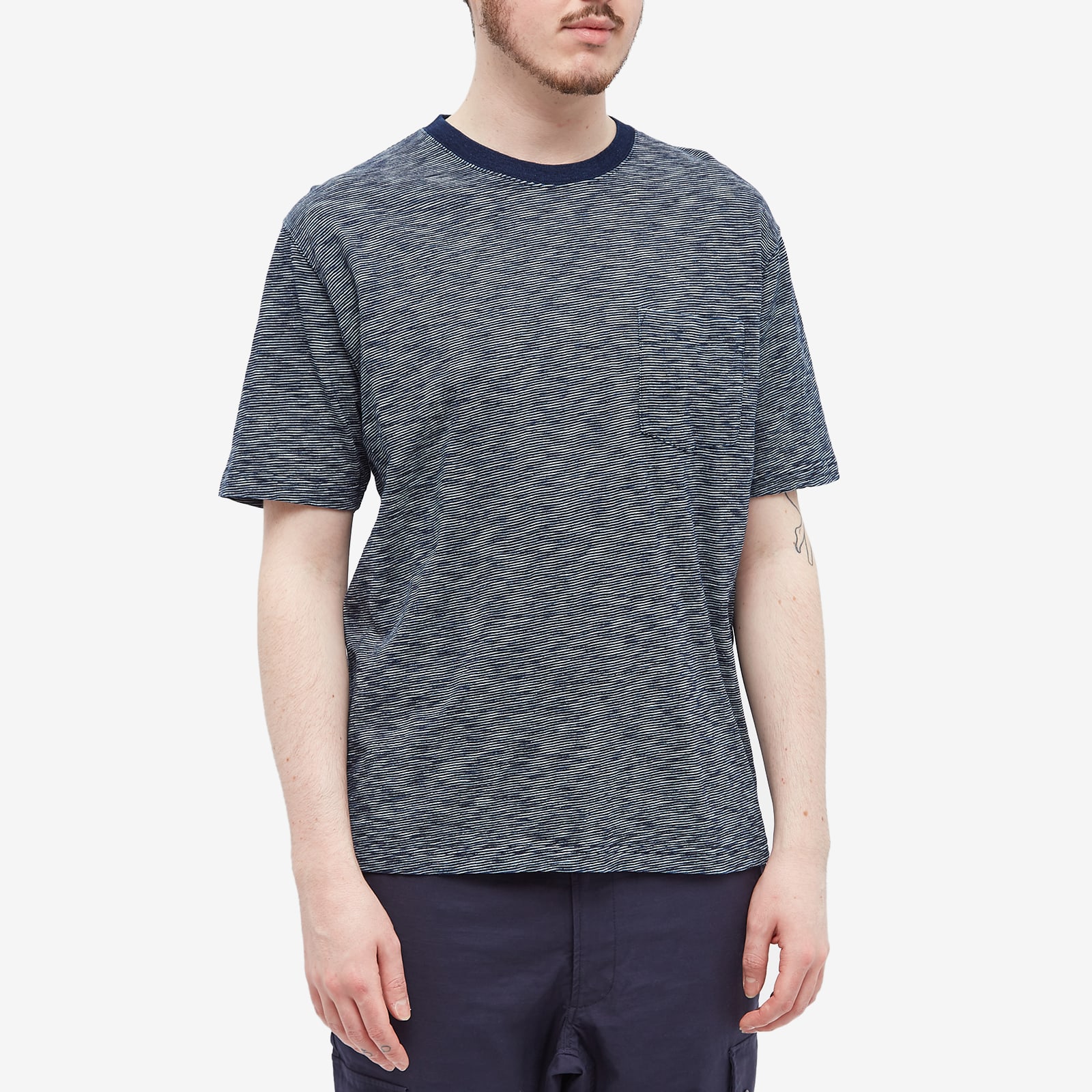 Beams Plus Indigo Pocket T-Shirt Dark | END.
