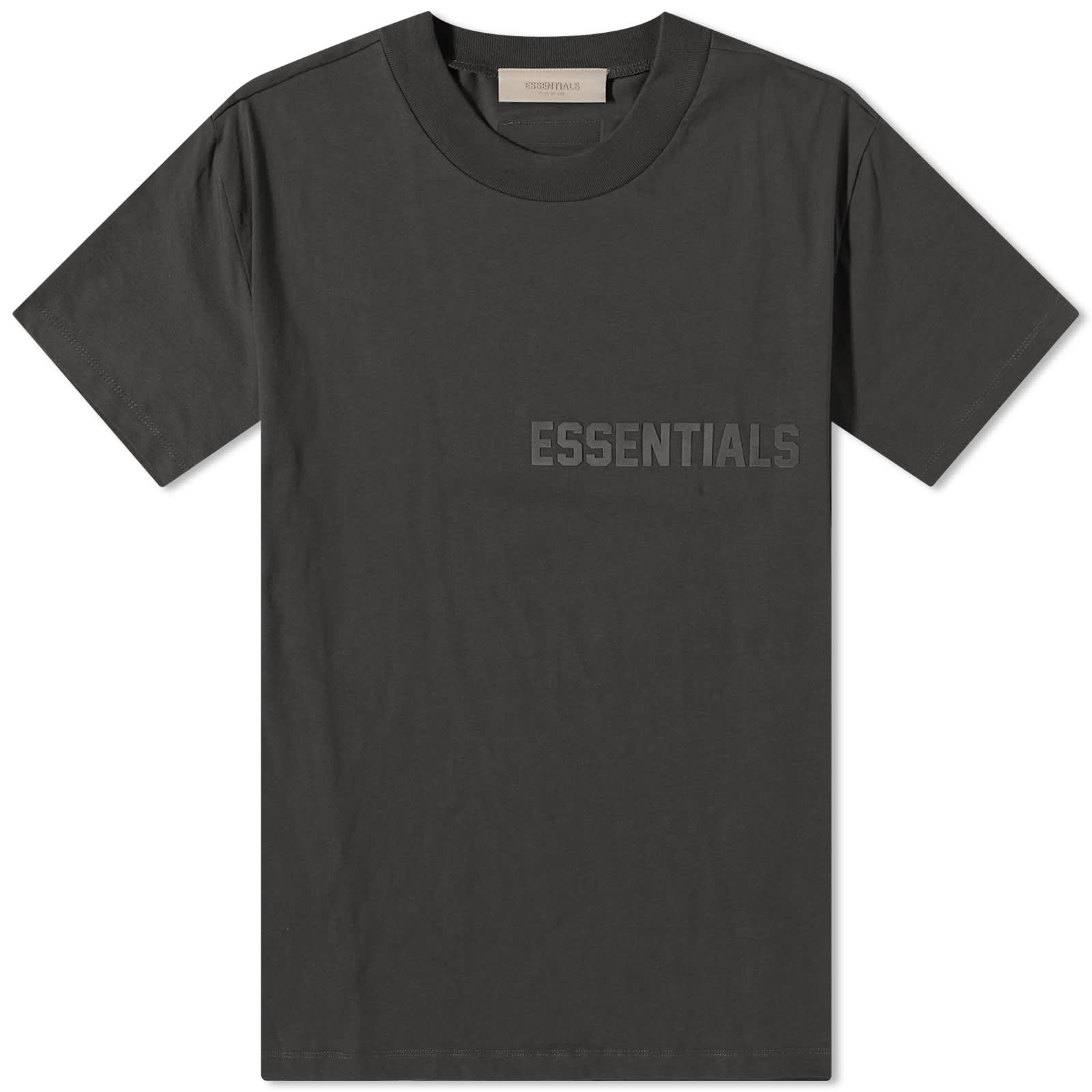 Fear of God ESSENTIALS Logo T-Shirt Off Black | END. (US)