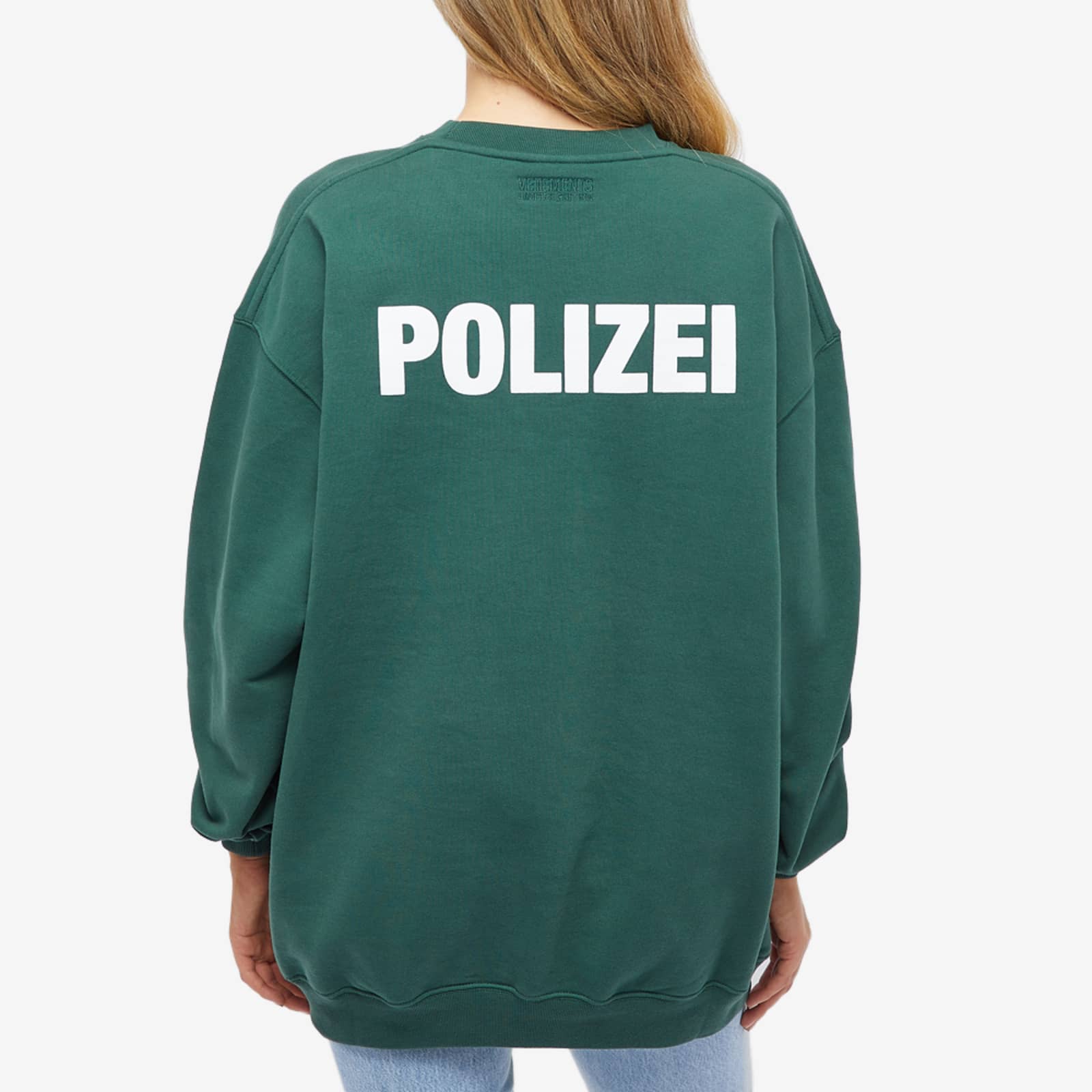 VETEMENTS Polizei Crew Sweat Police Green | END. (AU)