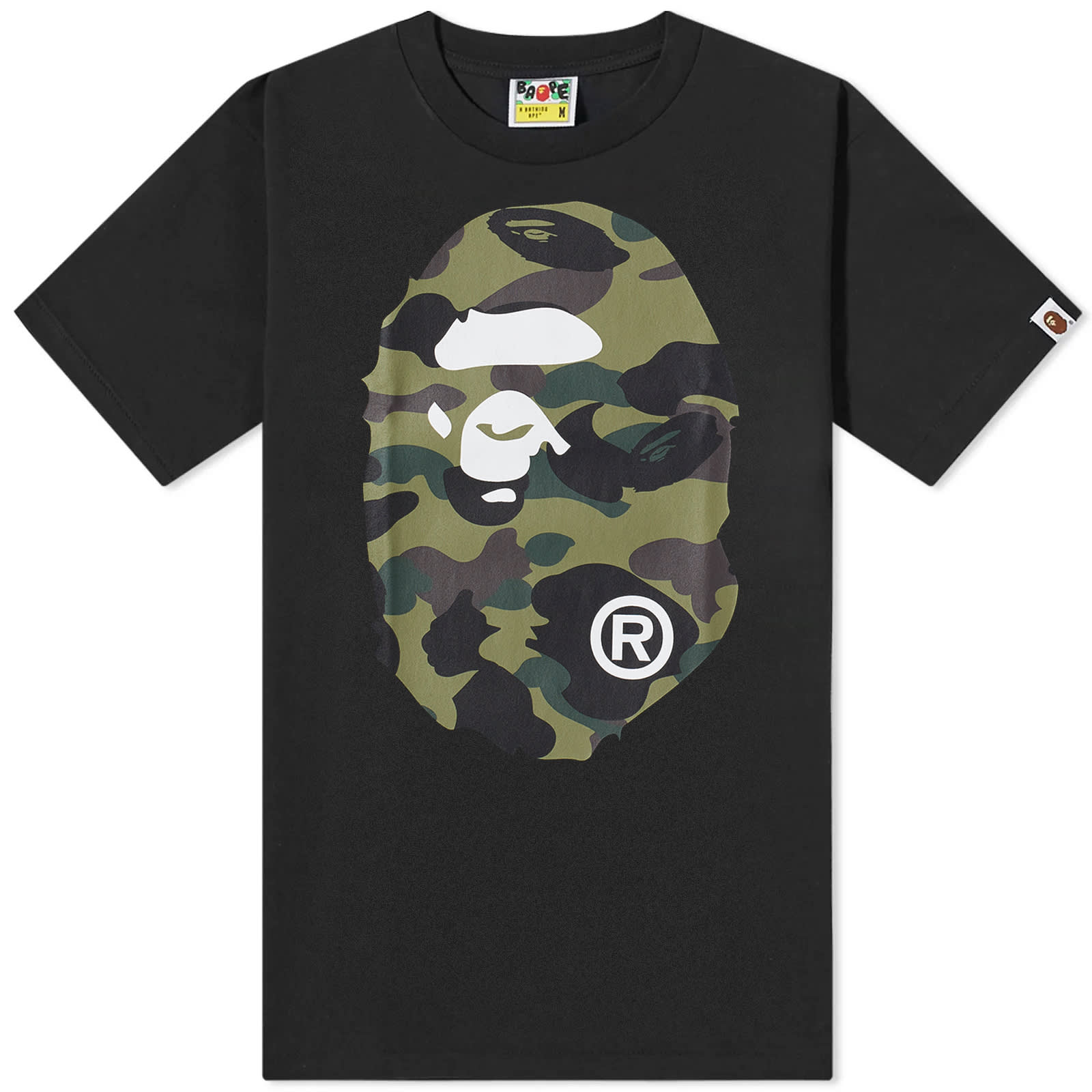 A Bathing Ape 1St Camo Big Ape Head T-Shirt Black & Green | END. (GB)